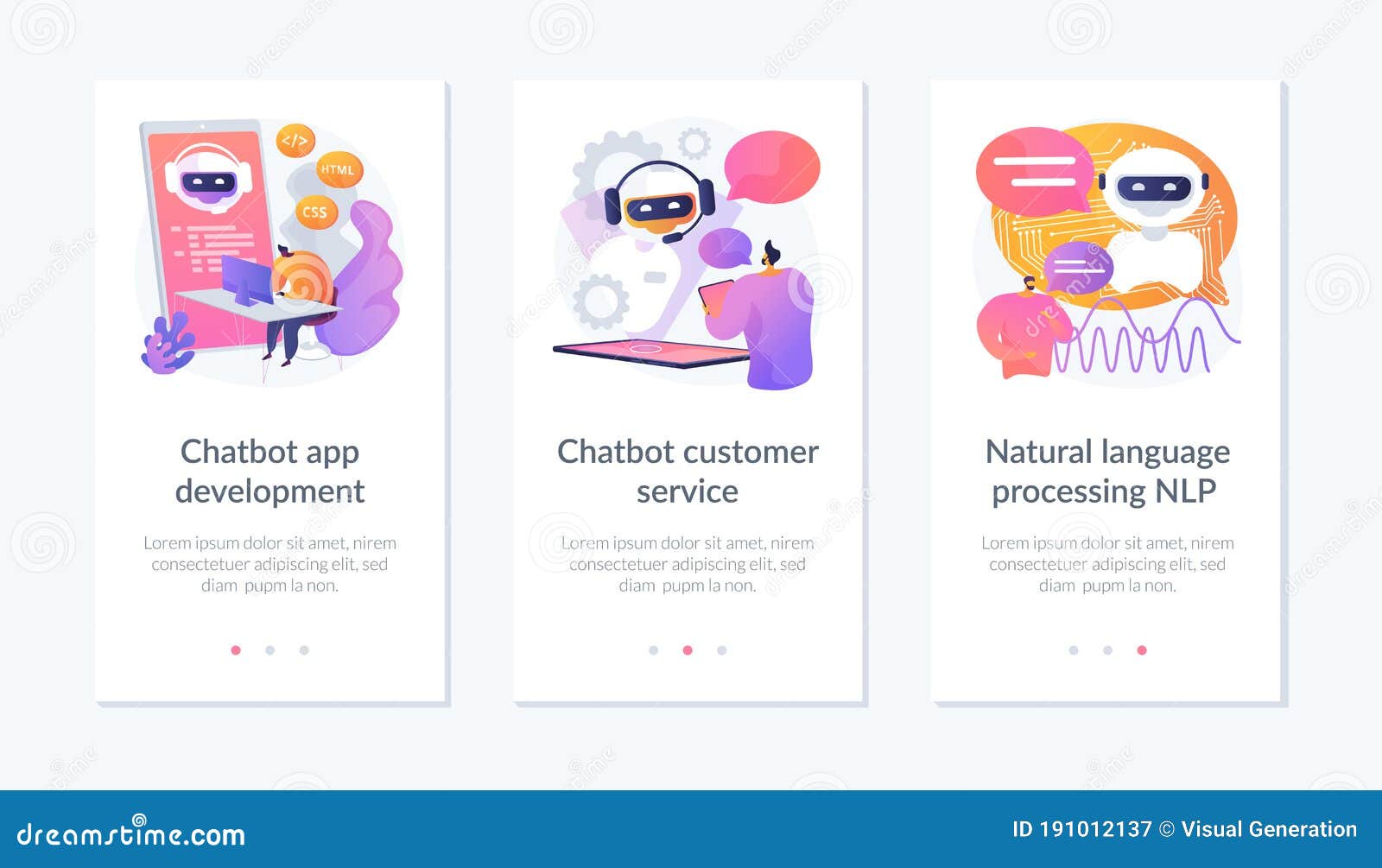 Chatbot App Interface Template. Stock Vector - Illustration of ...