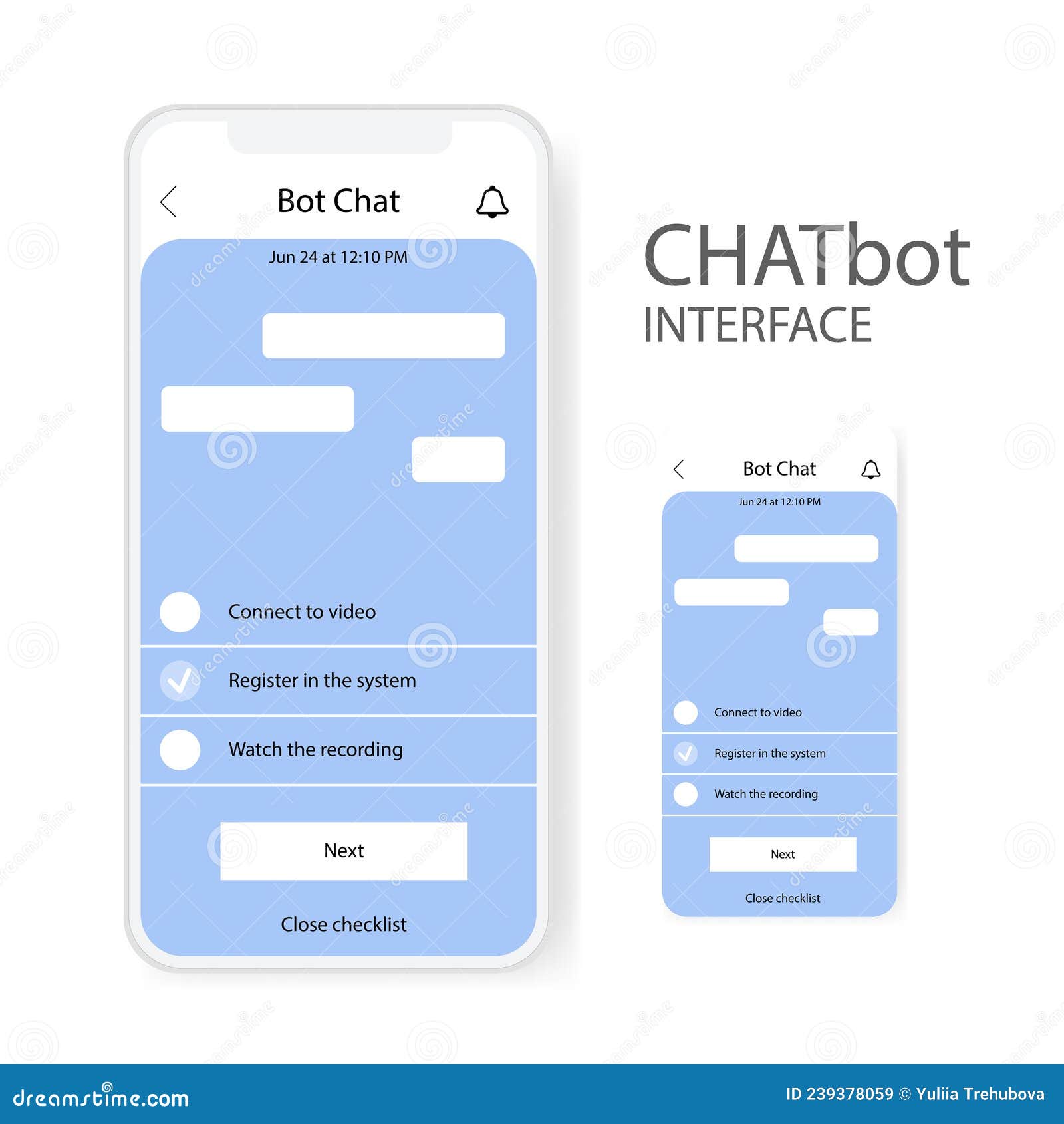 Chatbot App Mobile Helper. Dialoge Windows Flat Design Concept. Social ...