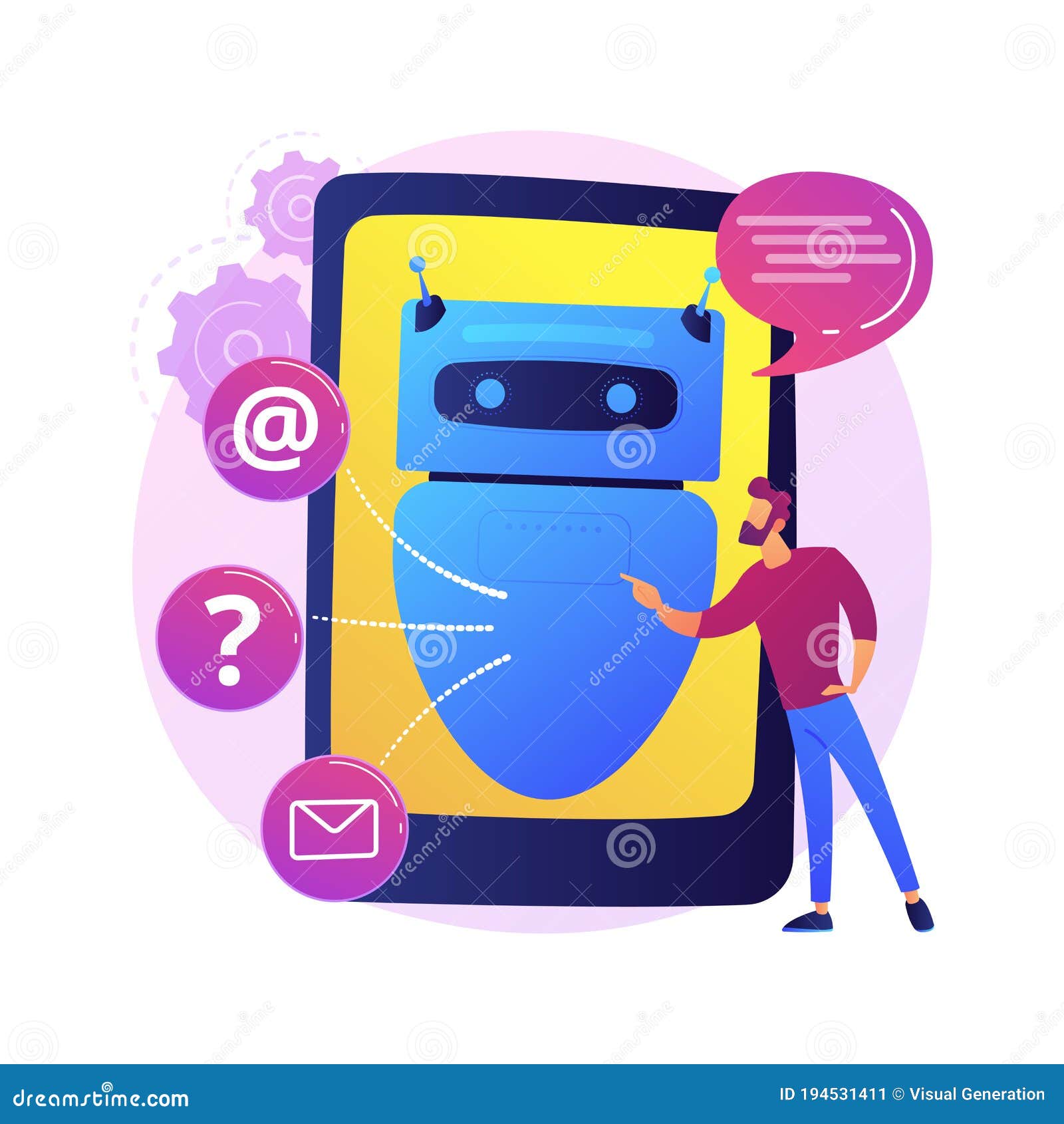Chatbot Artificial Intelligence Abstract Concept Vector Illustration ...
