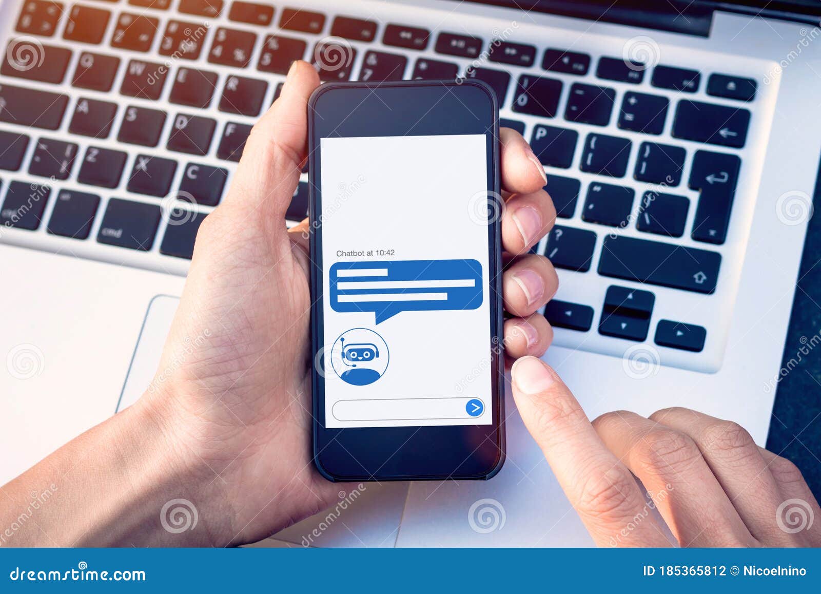 Chatbot with Artificial Intelligence Technology AI Internet Virtual ...