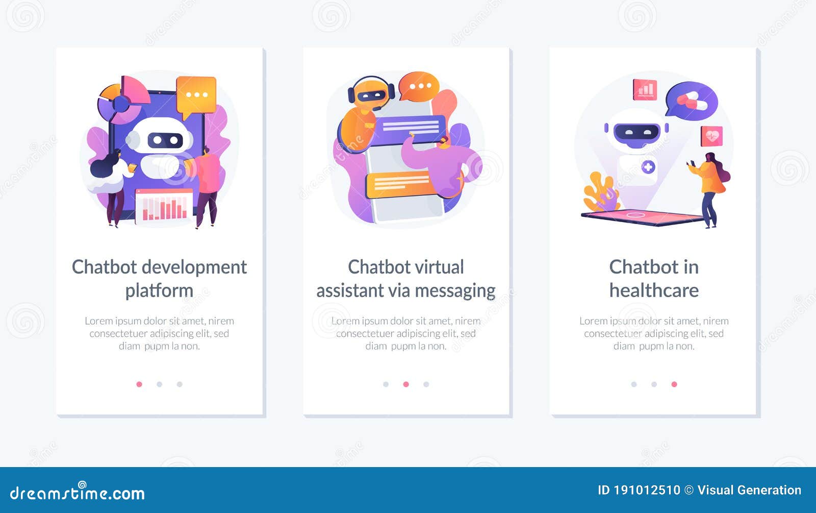 Chatbot Assistant App Interface Template. Stock Vector - Illustration ...