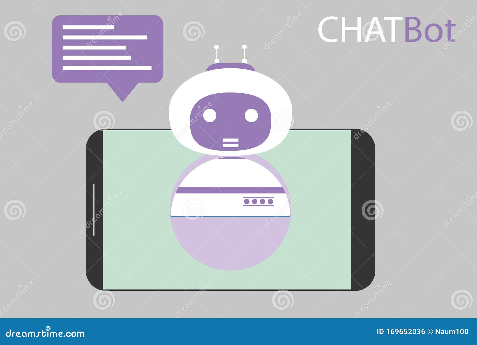 Chatbot on Cell Phone Screen,Online Assistant Stock Vector ...