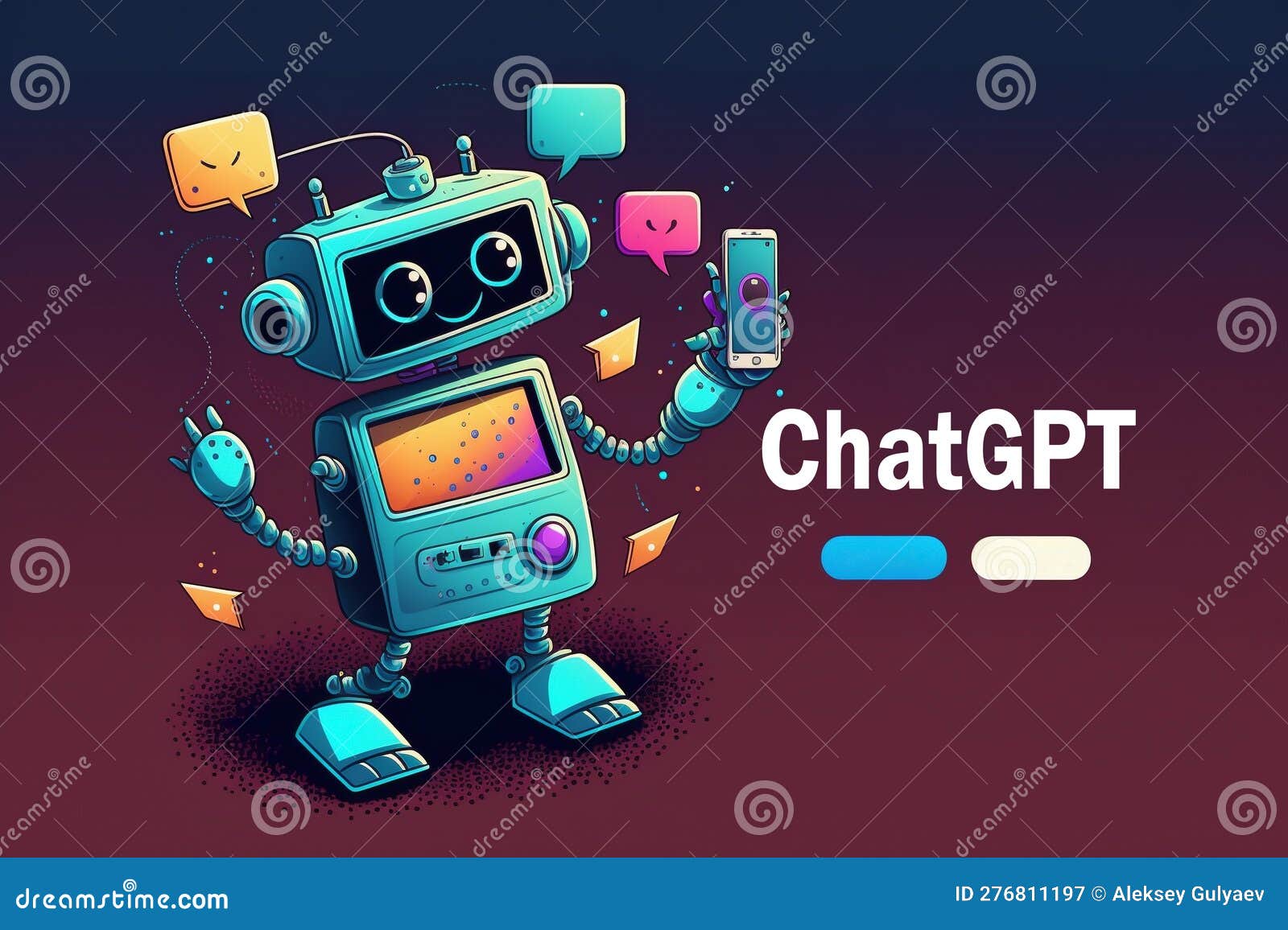 Chatbot Concept Chatbot Is A Gpt Robot Application With Empty Space For Text Ai Generation