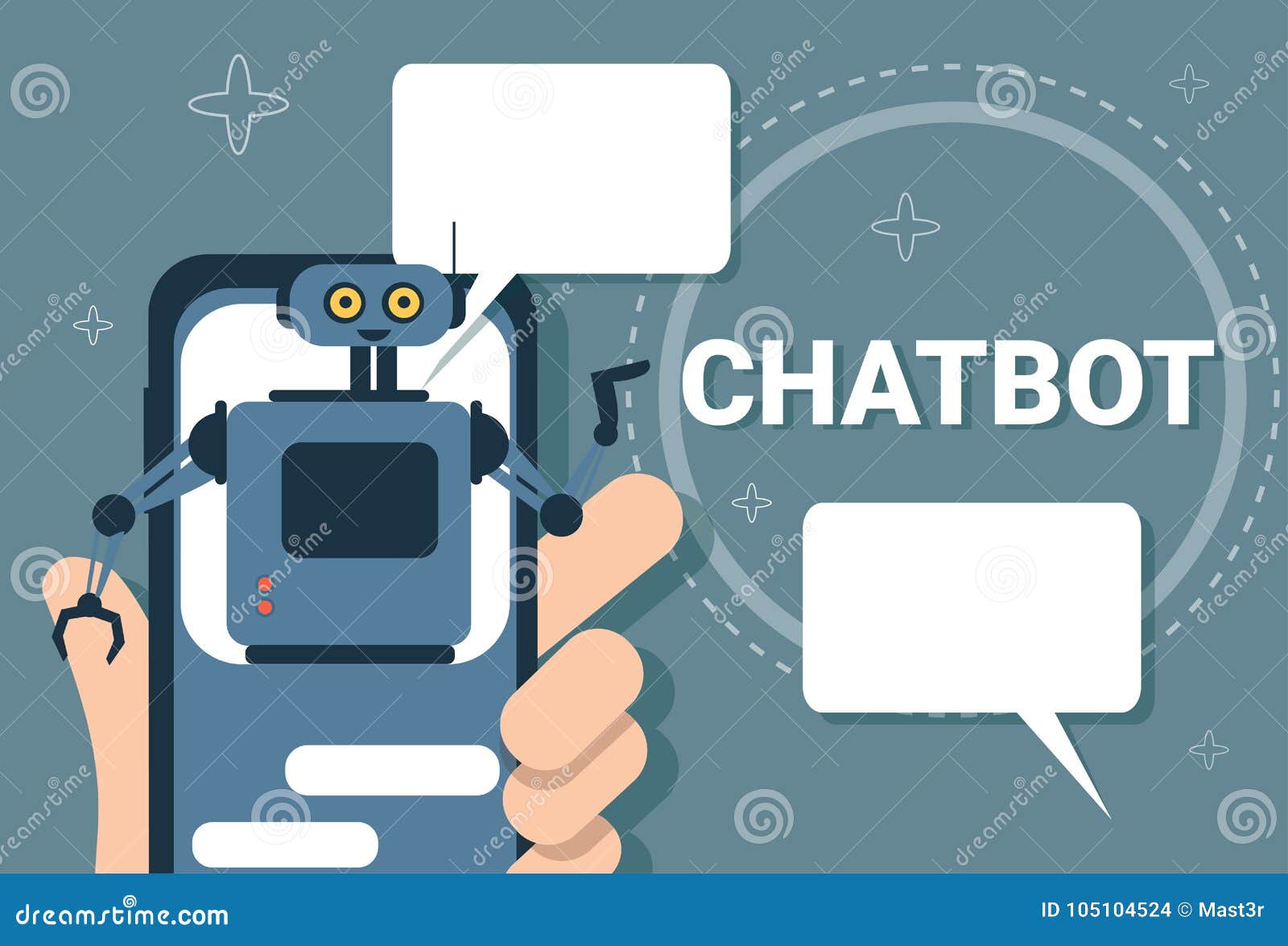 Chatbot Concept Support Robot Technology Digital Chat Bot Application ...