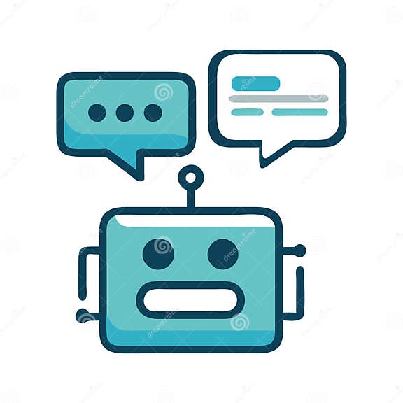 Chatbot Conversation AI Interface Icon Stock Vector - Illustration of ...