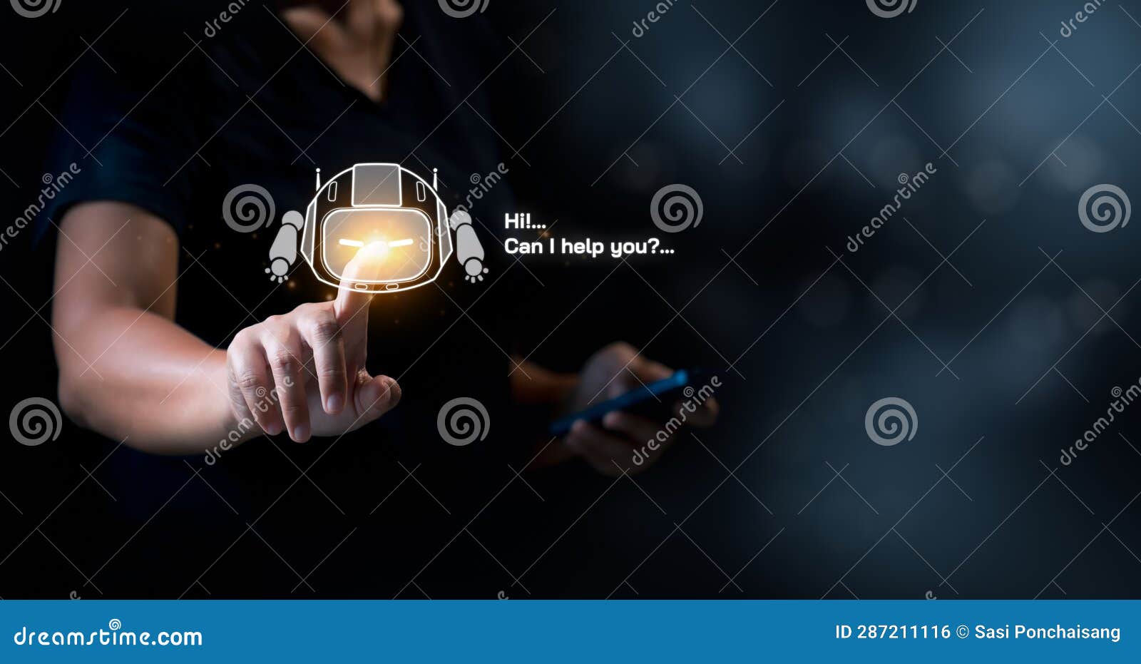 Chatbot Conversation. Artificial Intelligence Technology Respond Online ...