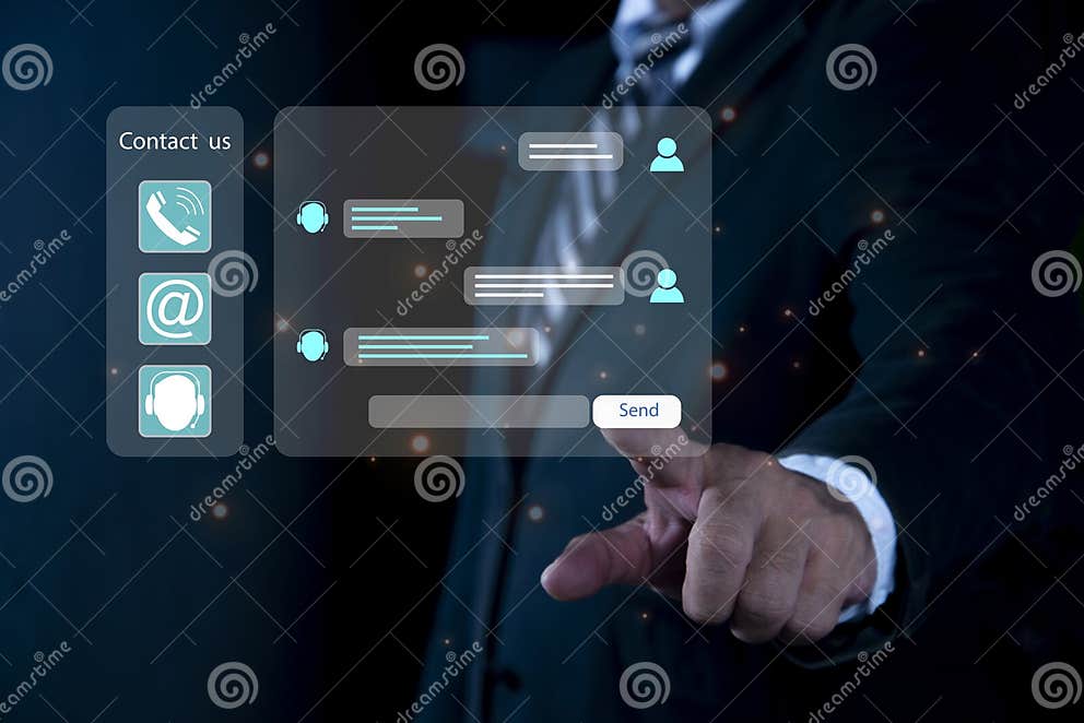 Chatbot Conversation Assistant. Artificial Intelligence Technology ...