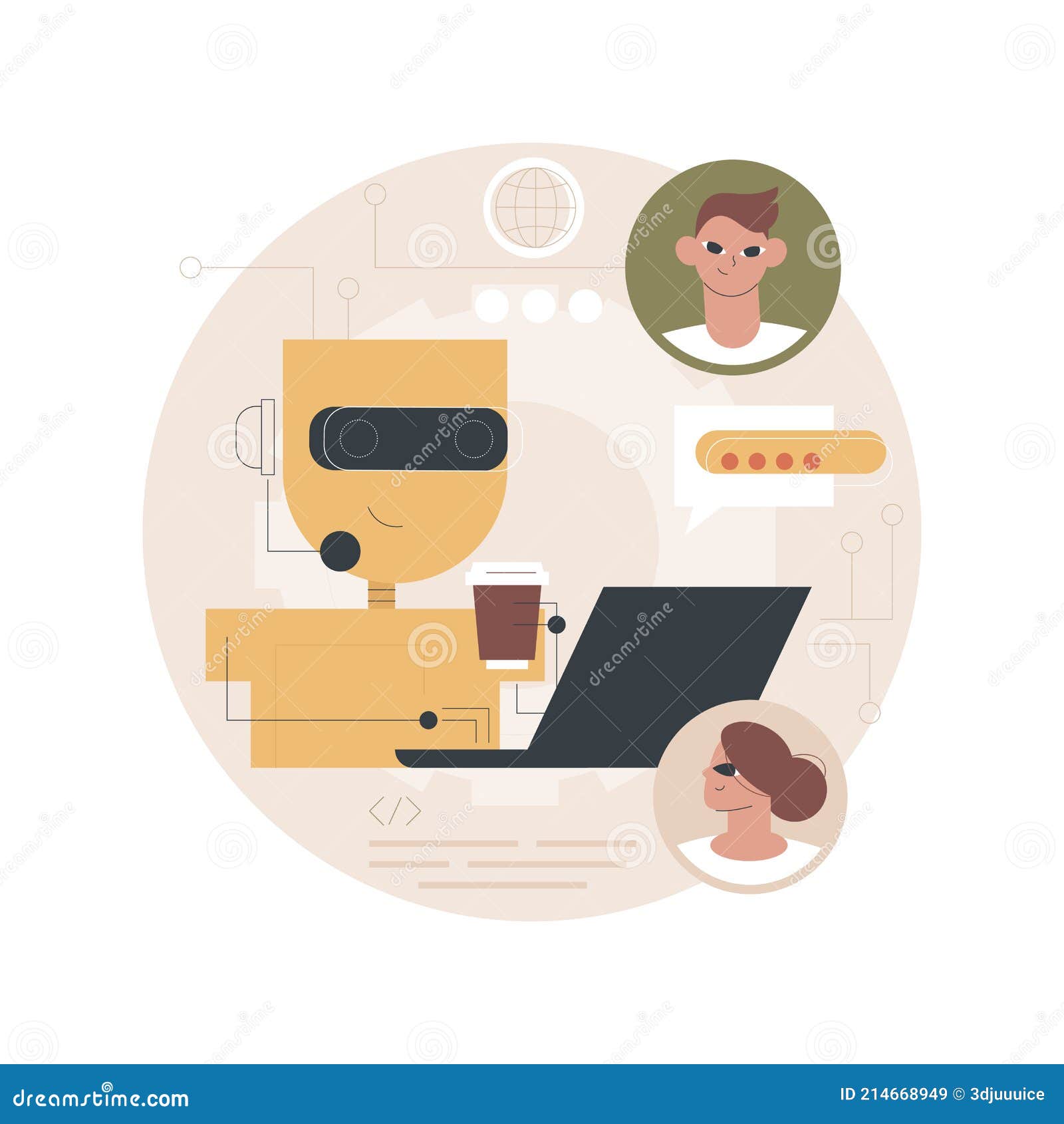 Chatbot Customer Service Abstract Concept Vector Illustration. Stock ...