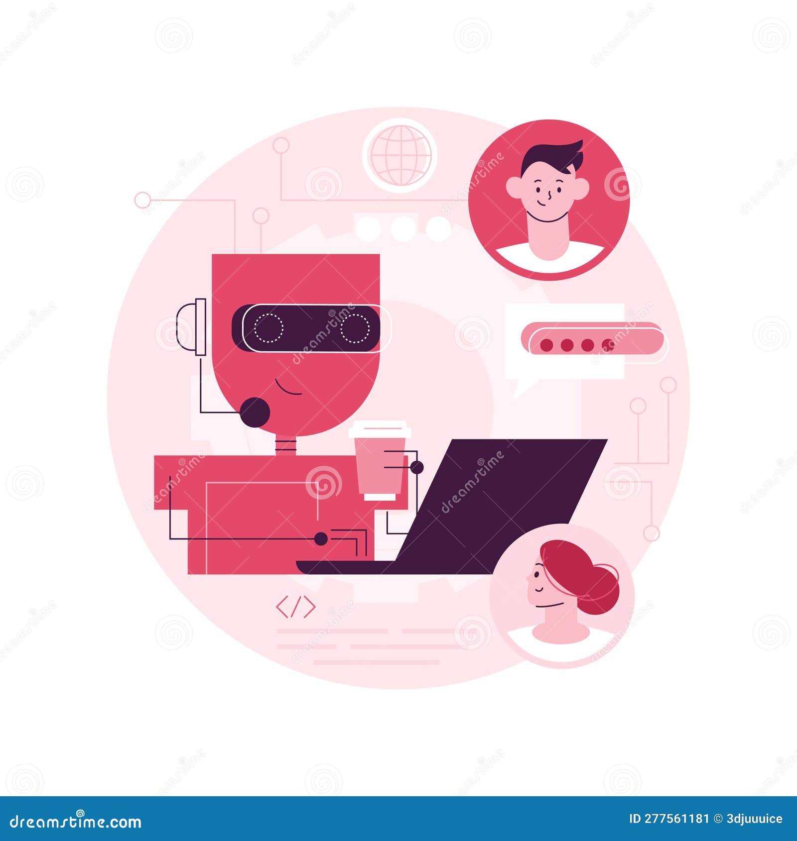 Chatbot Customer Service Abstract Concept Vector Illustration. Stock ...
