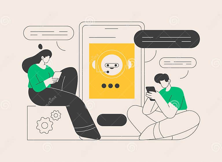 Chatbot Customer Service Abstract Concept Vector Illustration. Stock ... Chatbot Customer Service Abstract Concept Vector Illustration. Stock ...