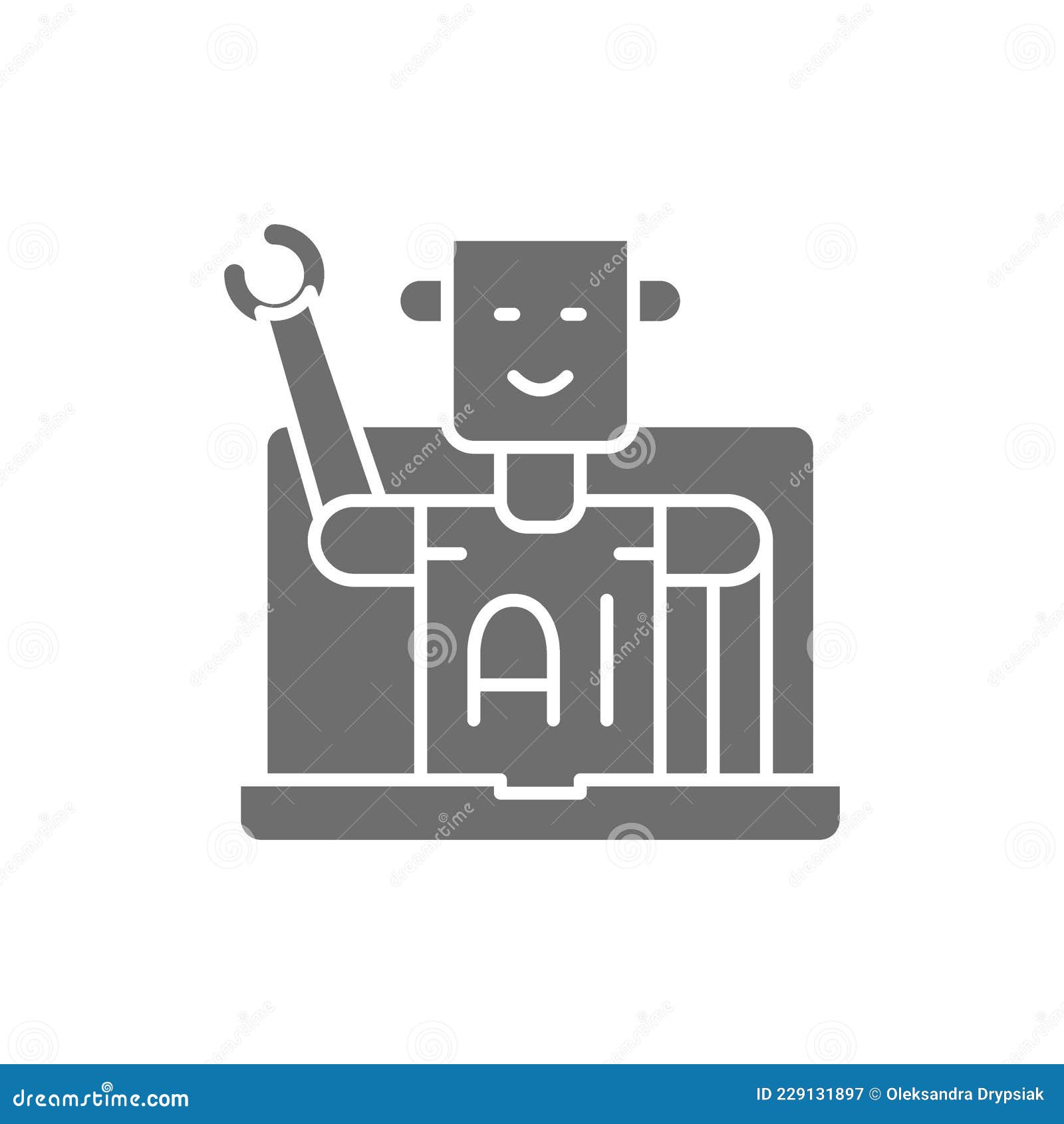 Chatbot, Customer Service Robot, Artificial Intelligence Grey Icon ...
