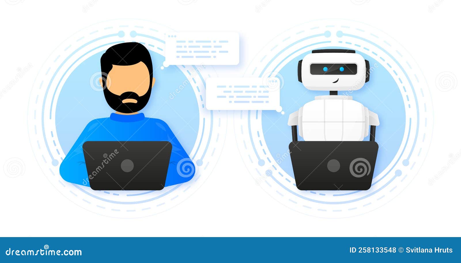 Chatbot Customer Service Support Concept. People Talking with Chatbot ...