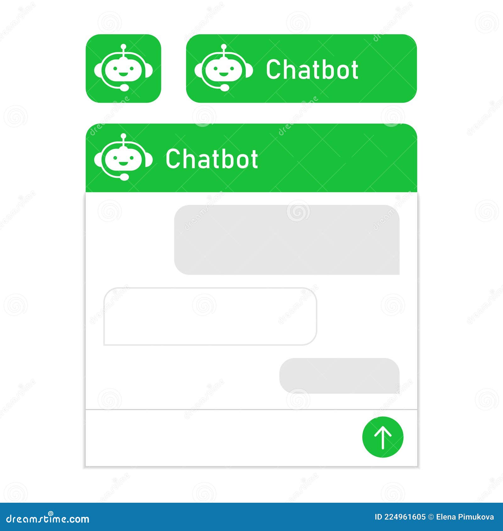Chatbot and Dialogue Window. Mobile Helper, Contact Us Form, Chat with ...