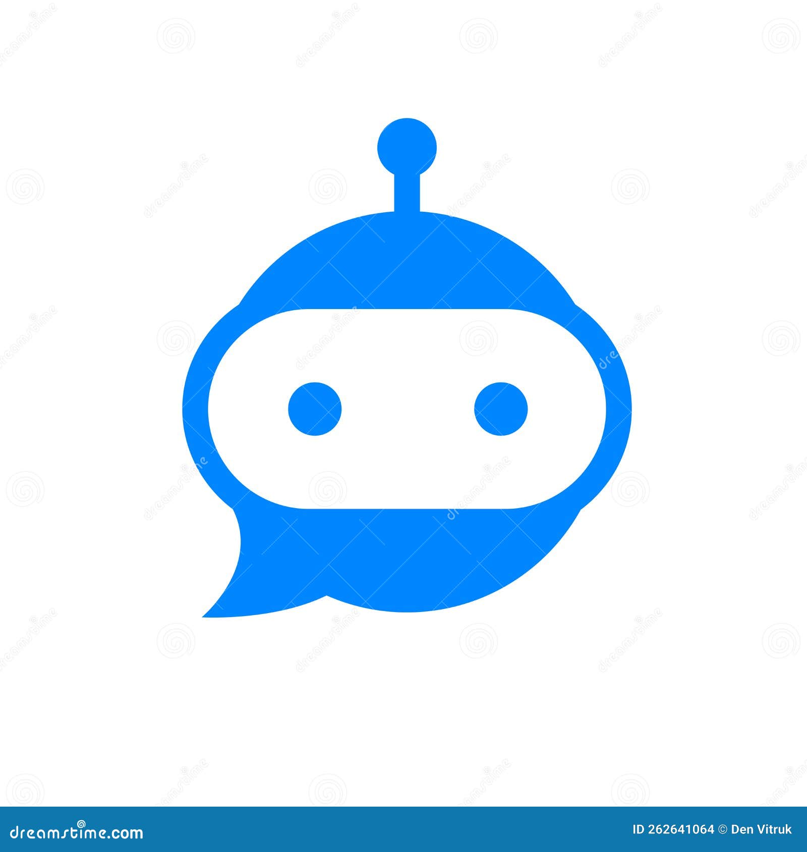 Chatbot Head in Speech Bubble Vector Icon Stock Illustration ...