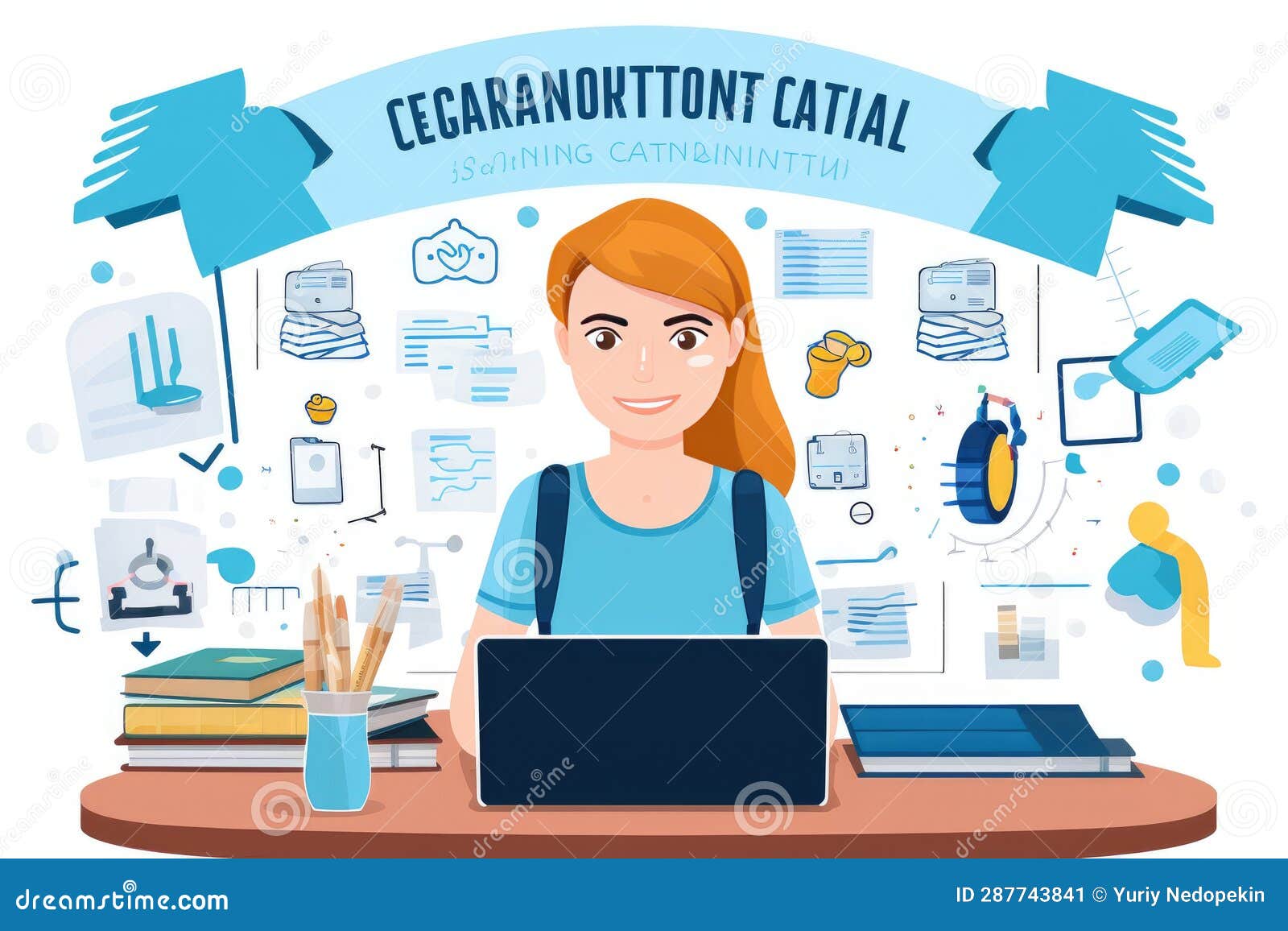 The Chatbot Helps the Student Find Information and Write an Essay Stock ...