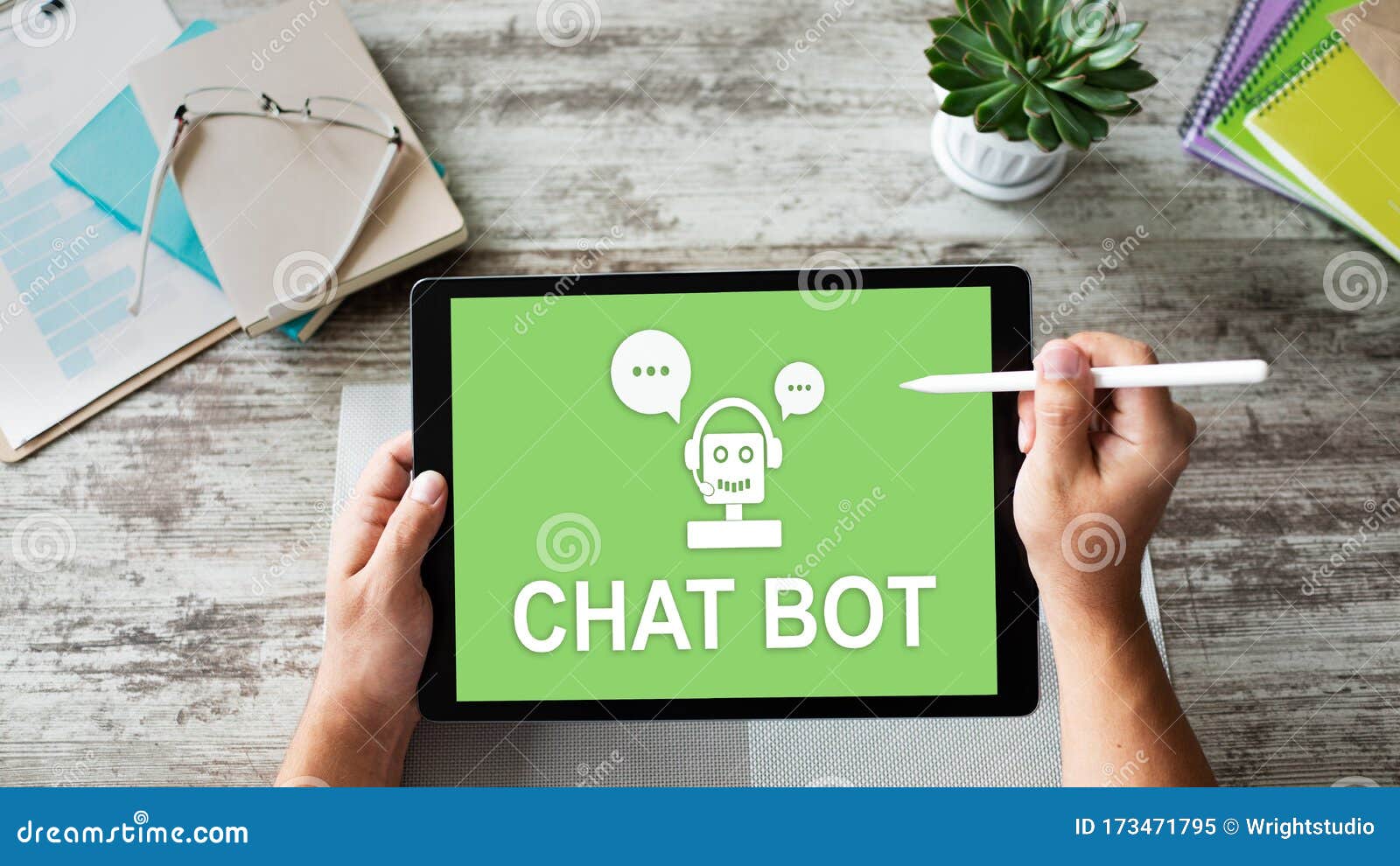 Chatbot Icon on Device Screen. Customer Support Automation Concept ...