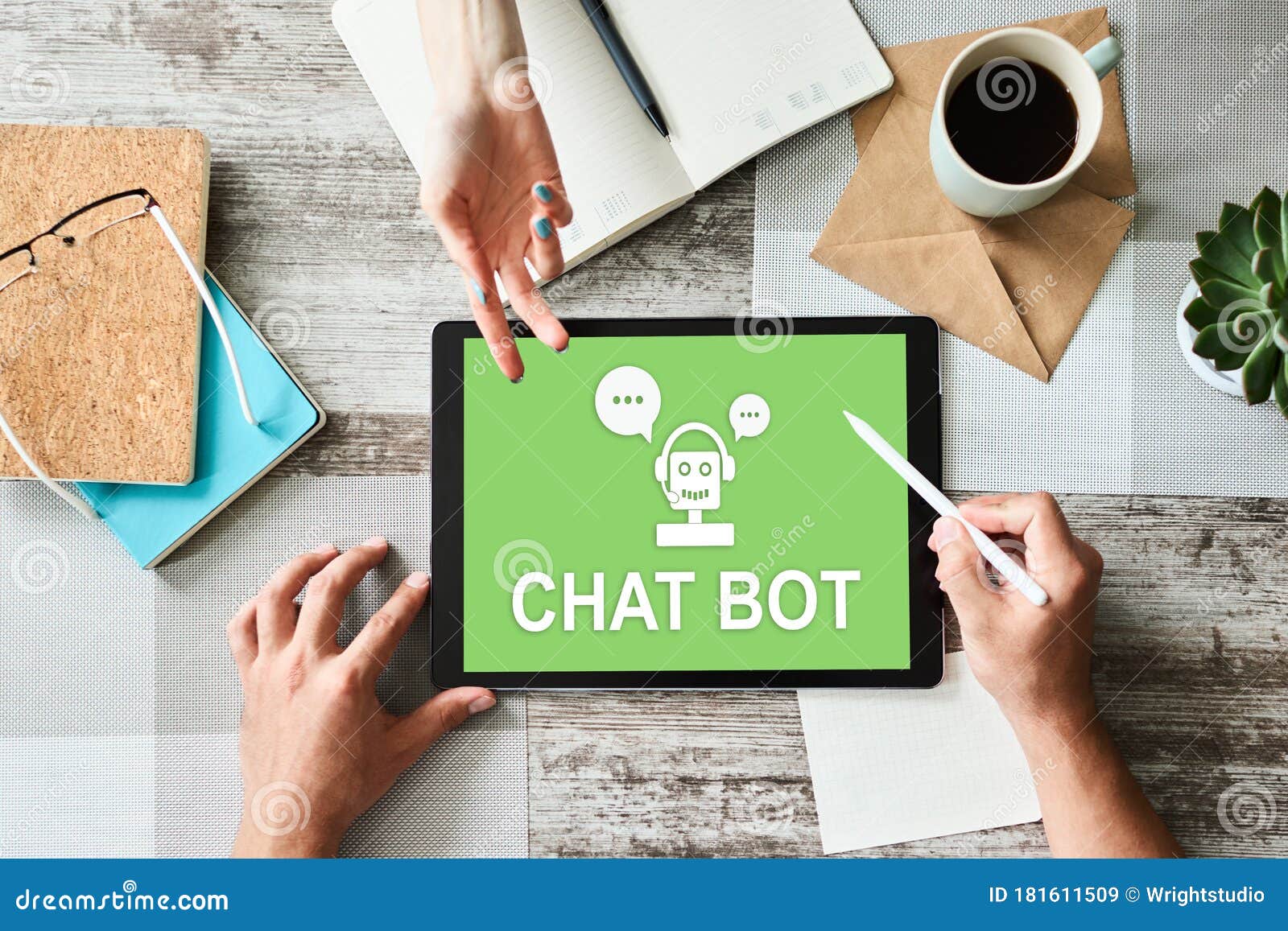 Chatbot Icon on Device Screen. Customer Support Automation Concept ...