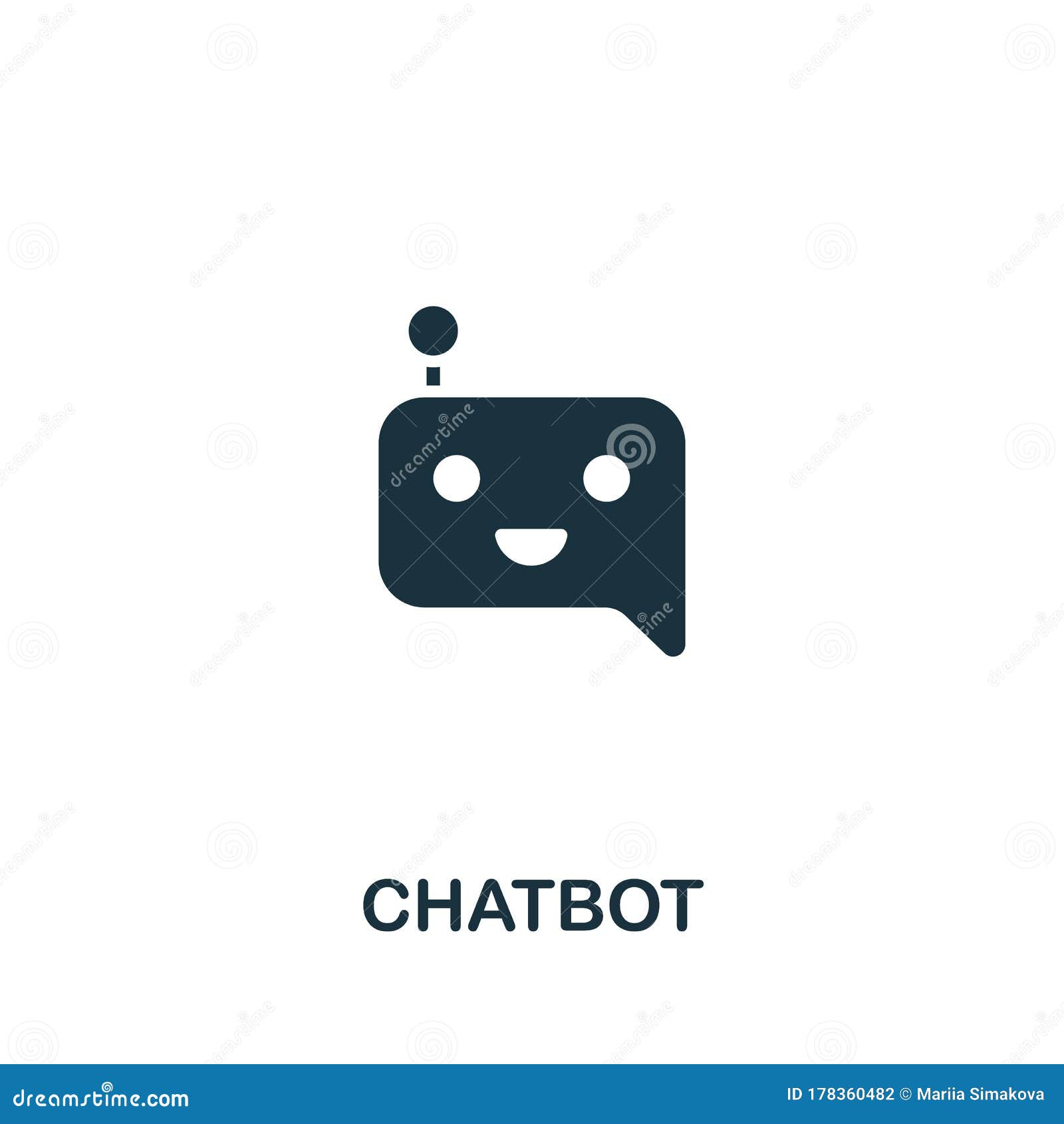Chatbot Icon from Streaming Collection. Simple Line Chatbot Icon for ...