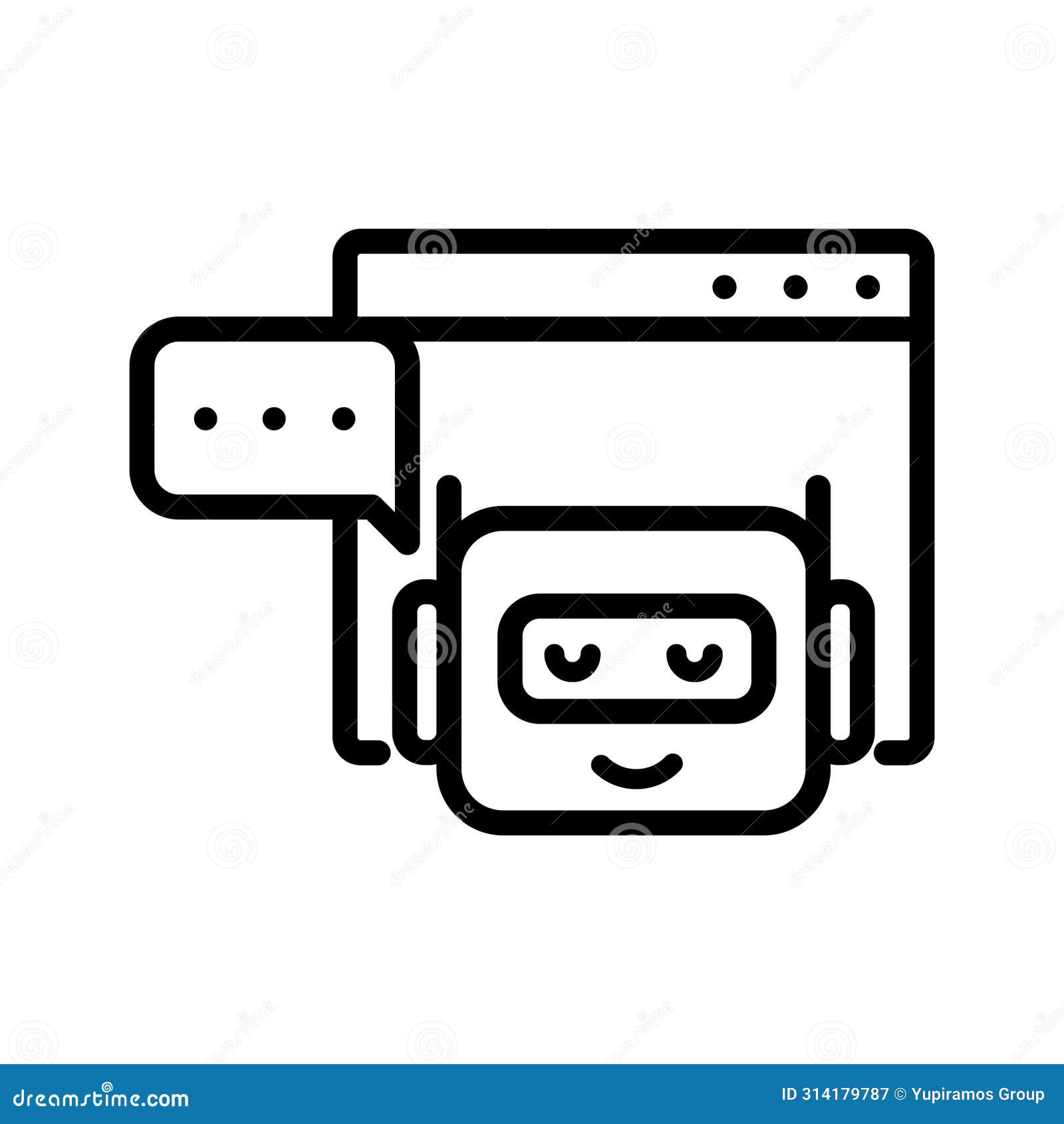 Chatbot Message Service Icon Stock Vector - Illustration of digital ...