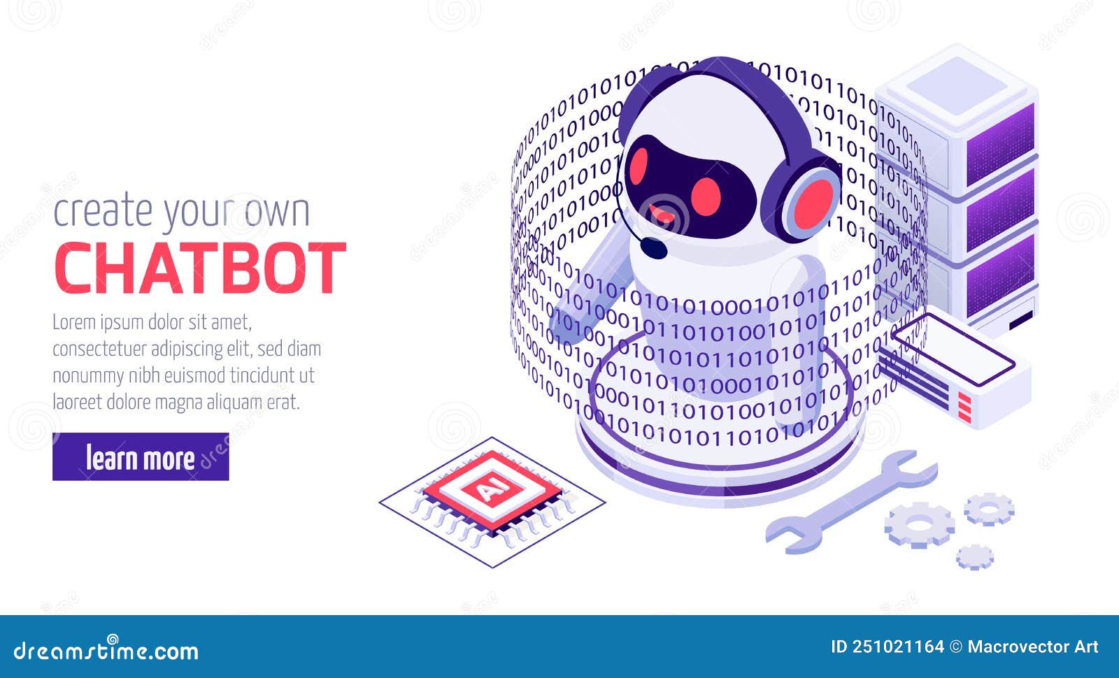 Chatbot Messenger Creation Isometric Stock Vector - Illustration of ...