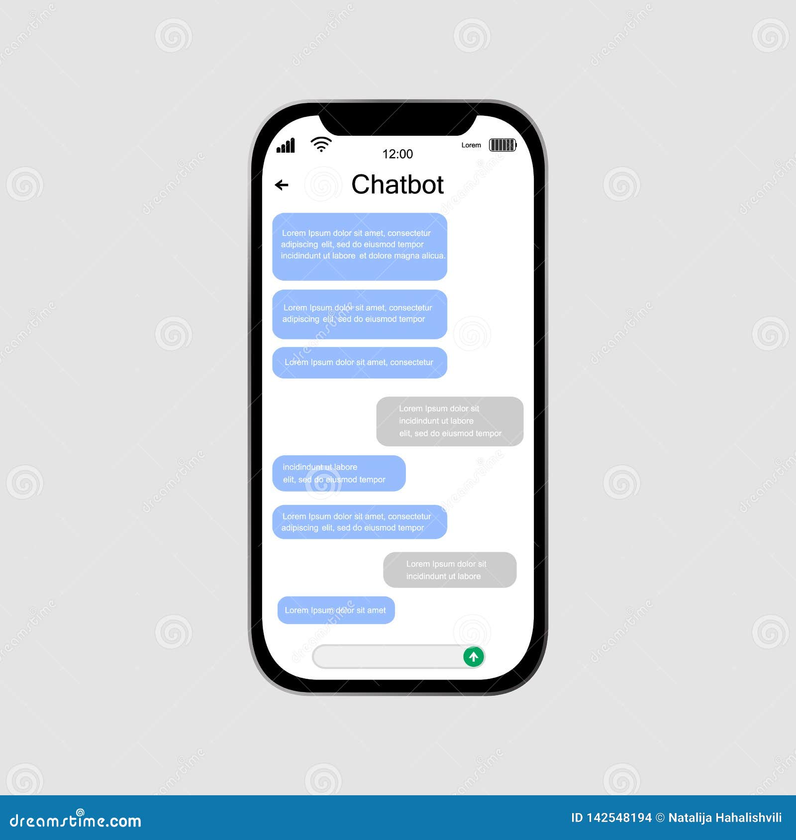 Chatbot Mobile UI Design Concept. Sms Messenger Stock Vector ...