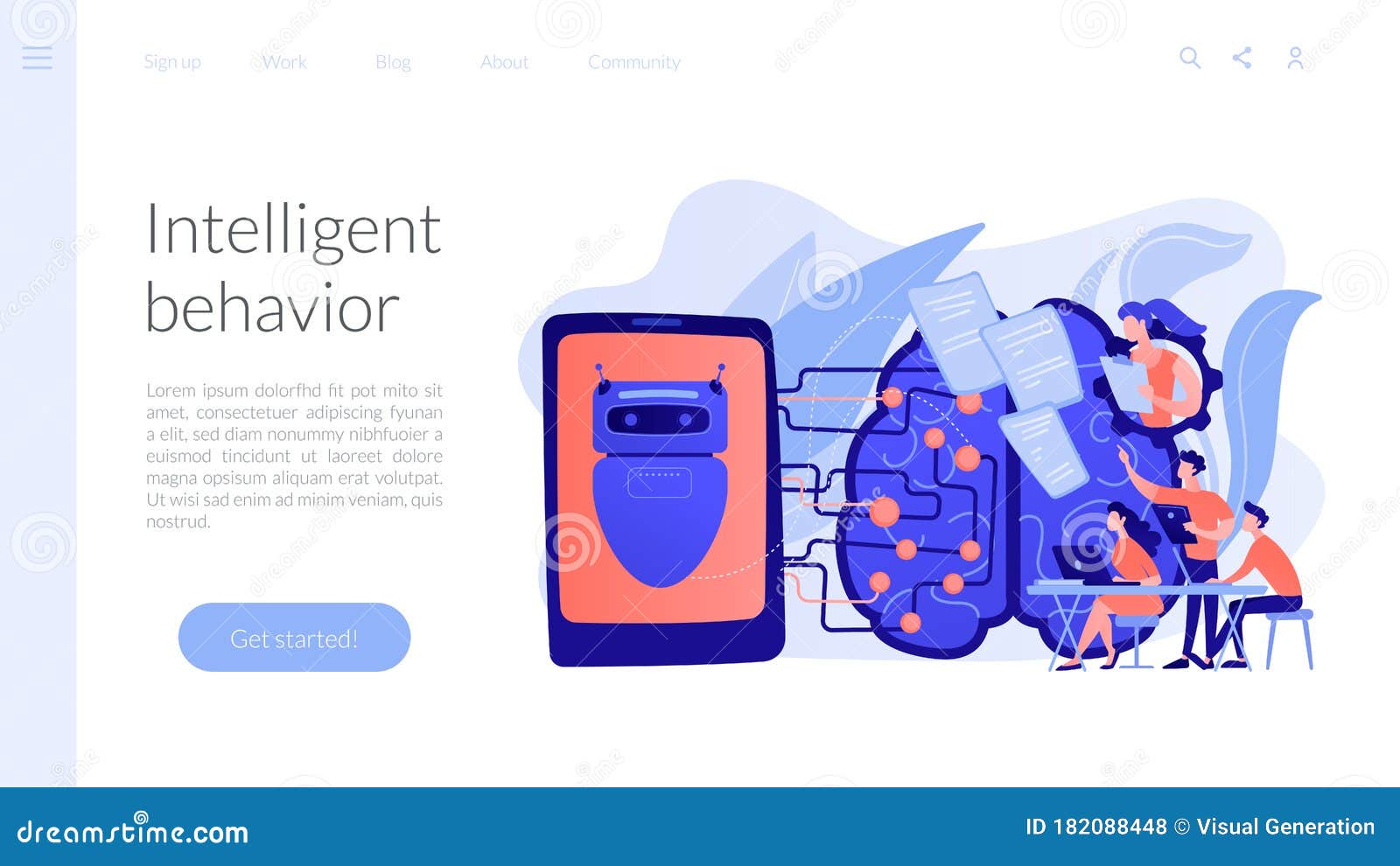 Chatbot Passing The Turing Testconcept Landing Page. Cartoon Vector ...