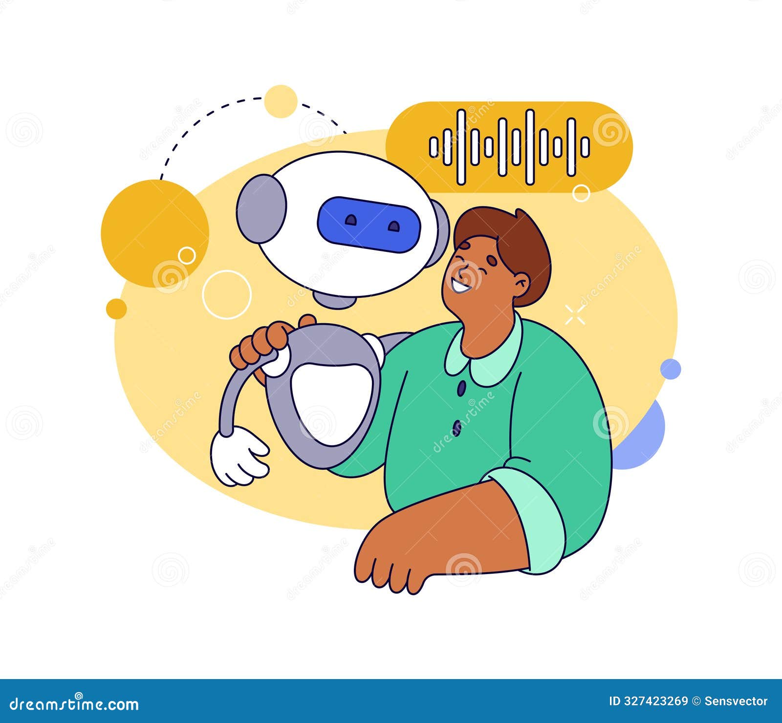 AI Chatbot Personal Virtual Assistant In Human Form Collage Stock Photo ...