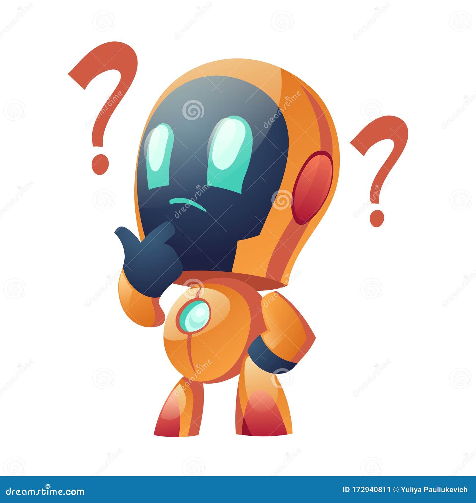 Chatbot with Question Marks, Thoughtful Robot Faq Stock Vector ... Chatbot with Question Marks, Thoughtful Robot Faq Stock Vector ...