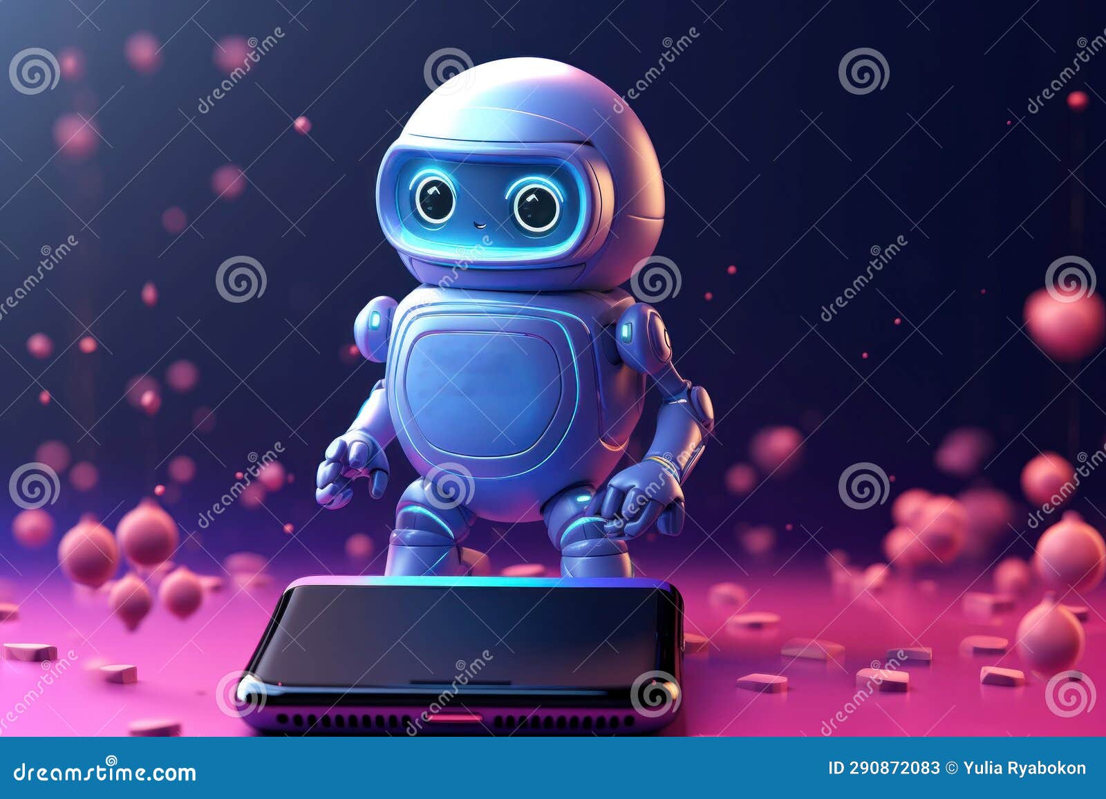 Chatbot Robot Banner. Generate Ai Stock Illustration - Illustration of ...