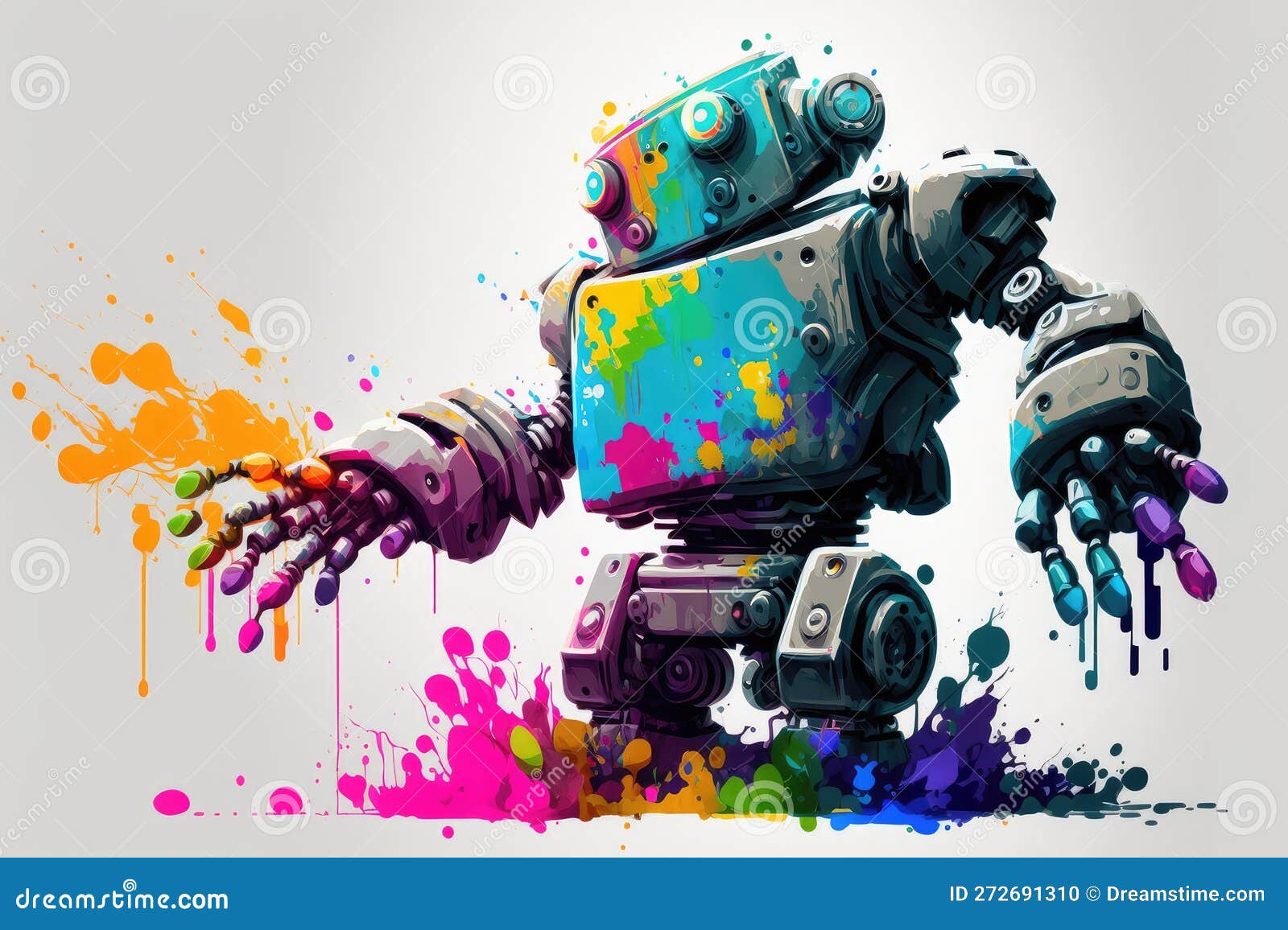 Chatbot Robot, Creating Piece of Art by Mixing and Matching Different ...