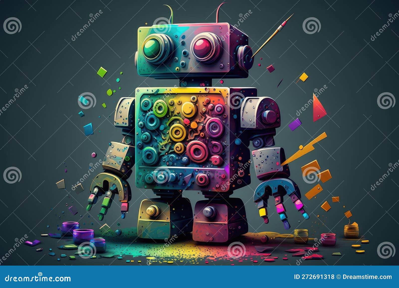 Chatbot Robot, Creating Piece of Art by Mixing and Matching Different ...