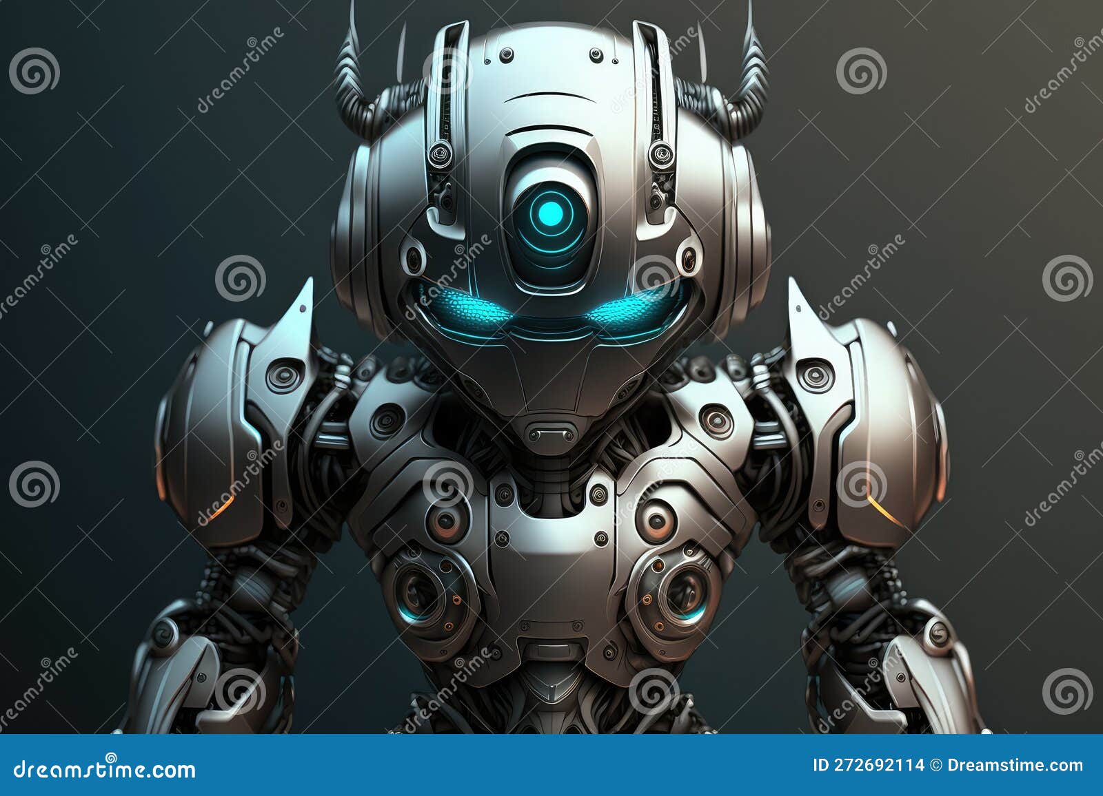 Chatbot Robot with Futuristic Look and Advanced Features, Providing ...