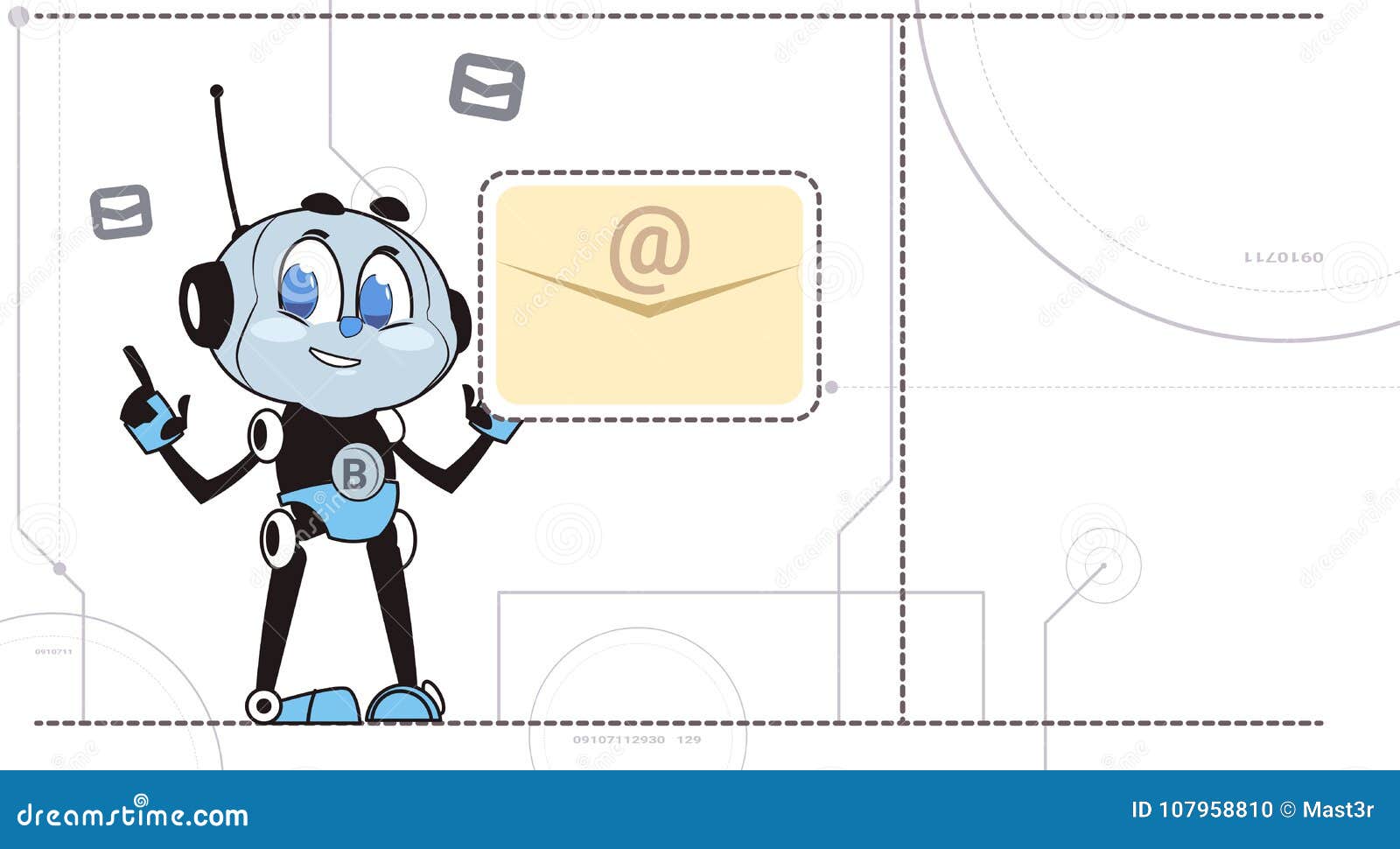 Chatbot Robot Hold New Message Notification Sign Support Technology ...