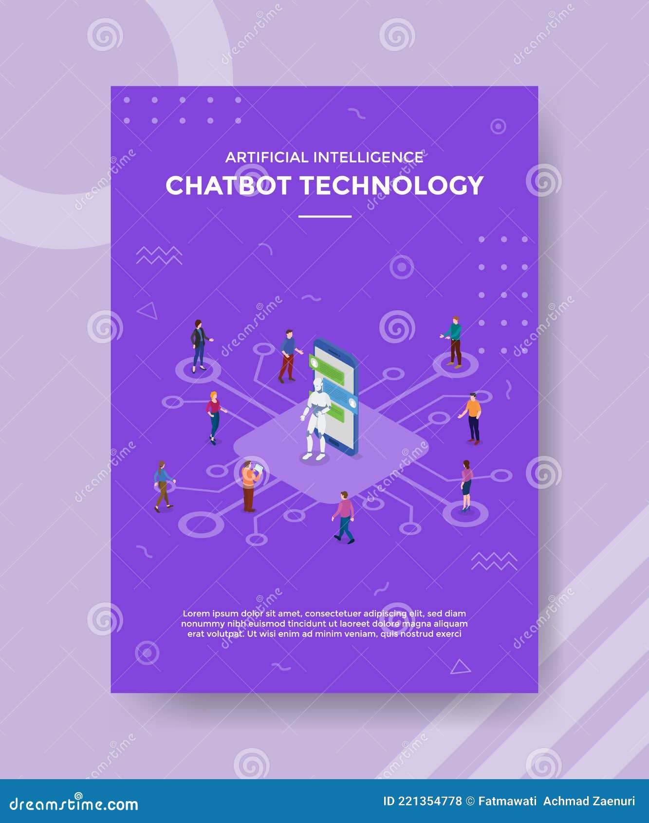 Chatbot with Robot and People Communicate Concept for Template Banner ...