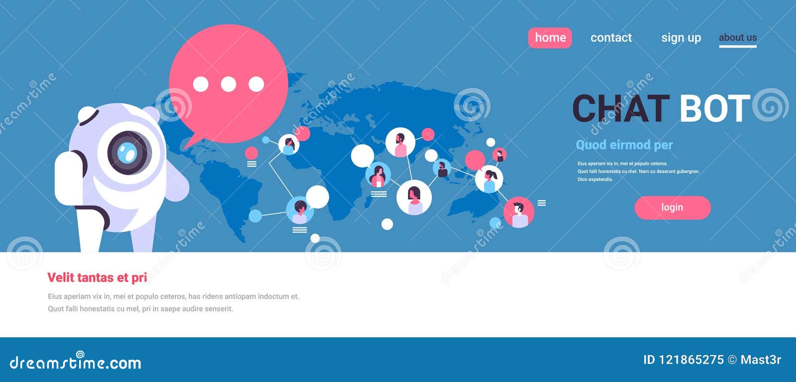 Chatbot Robot Speech Bubble People Avatar Global Communication Chat Bot ...