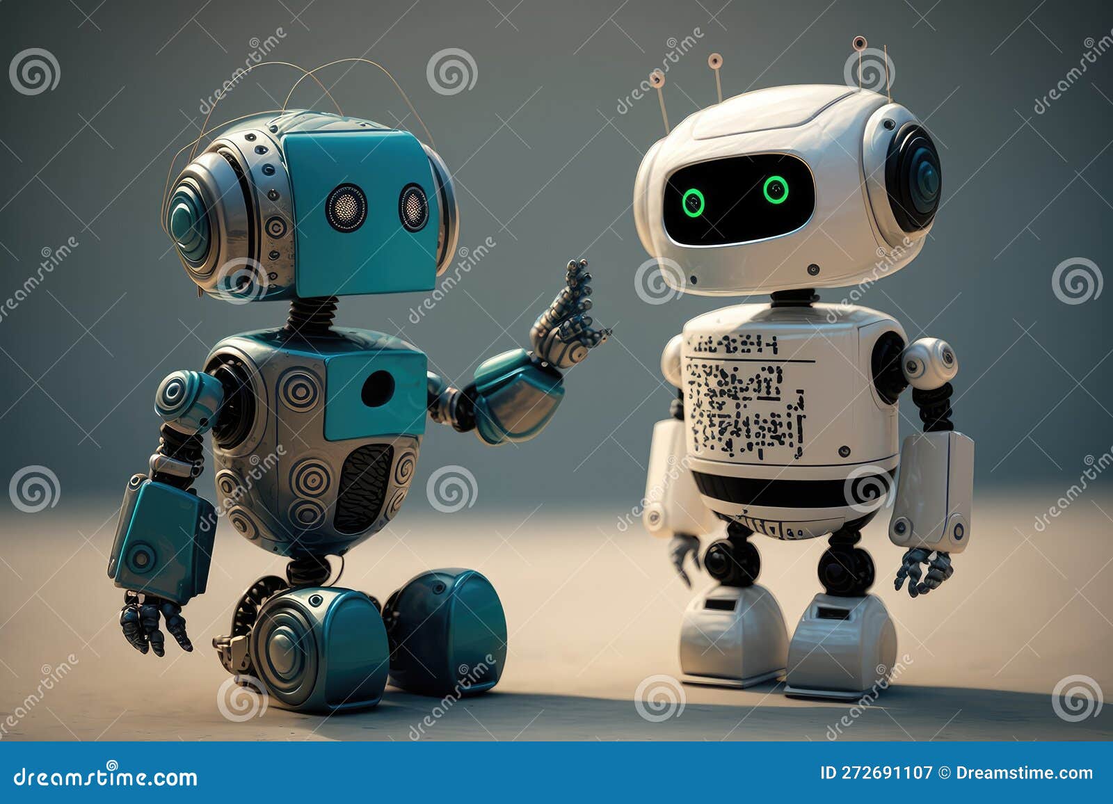 Chatbot Robot, Teaching Another Chatbot How To Be More Human Stock ...
