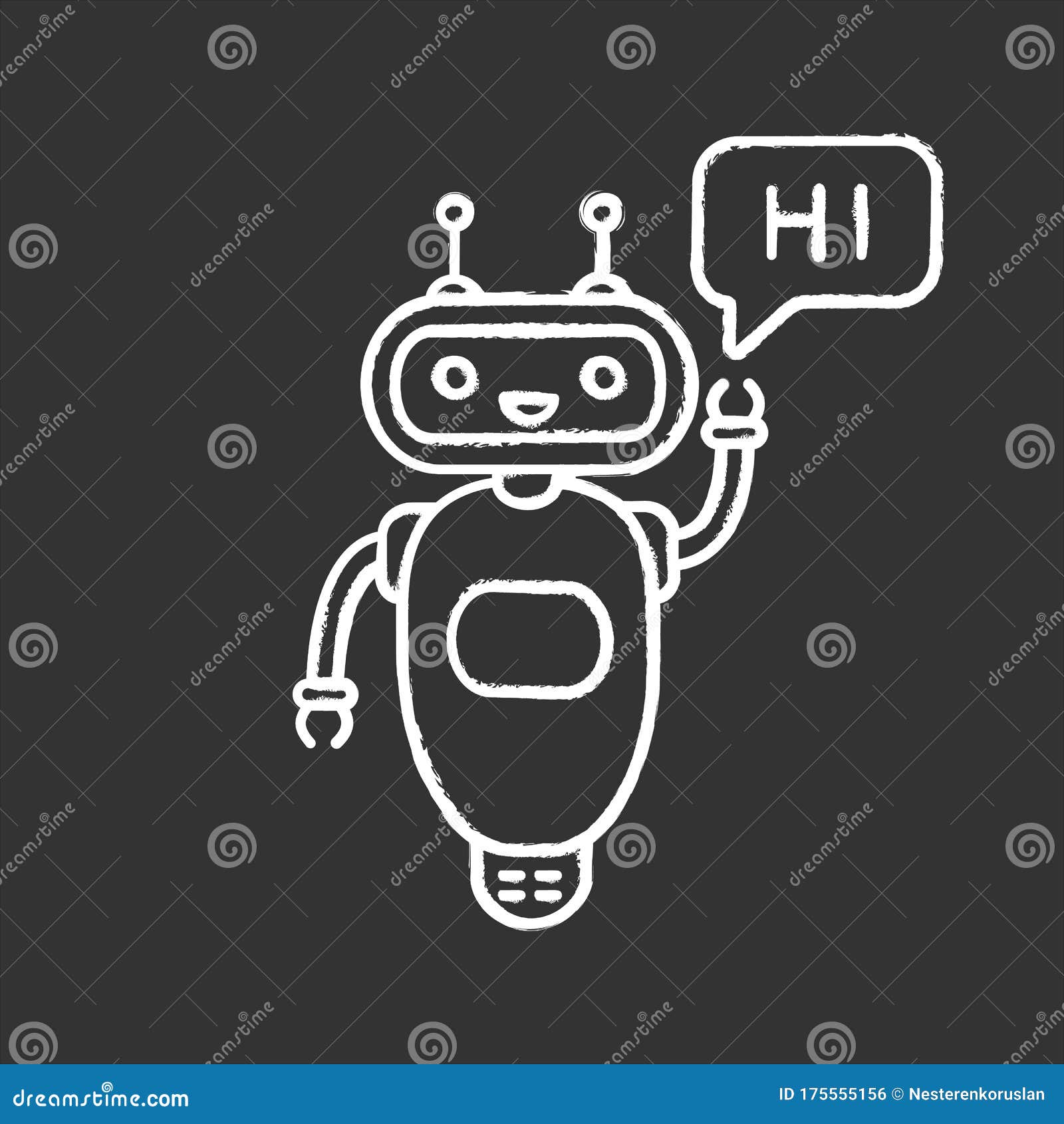 Chatbot Saying Hi Chalk Icon Stock Vector - Illustration of design ... Chatbot Saying Hi Chalk Icon Stock Vector - Illustration of design ...
