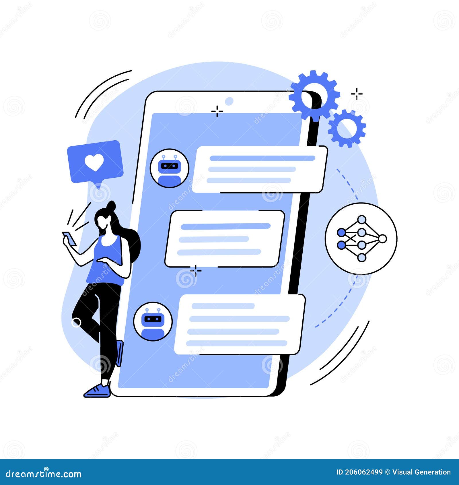 Chatbot Self Learning Abstract Concept Vector Illustration. Stock ...