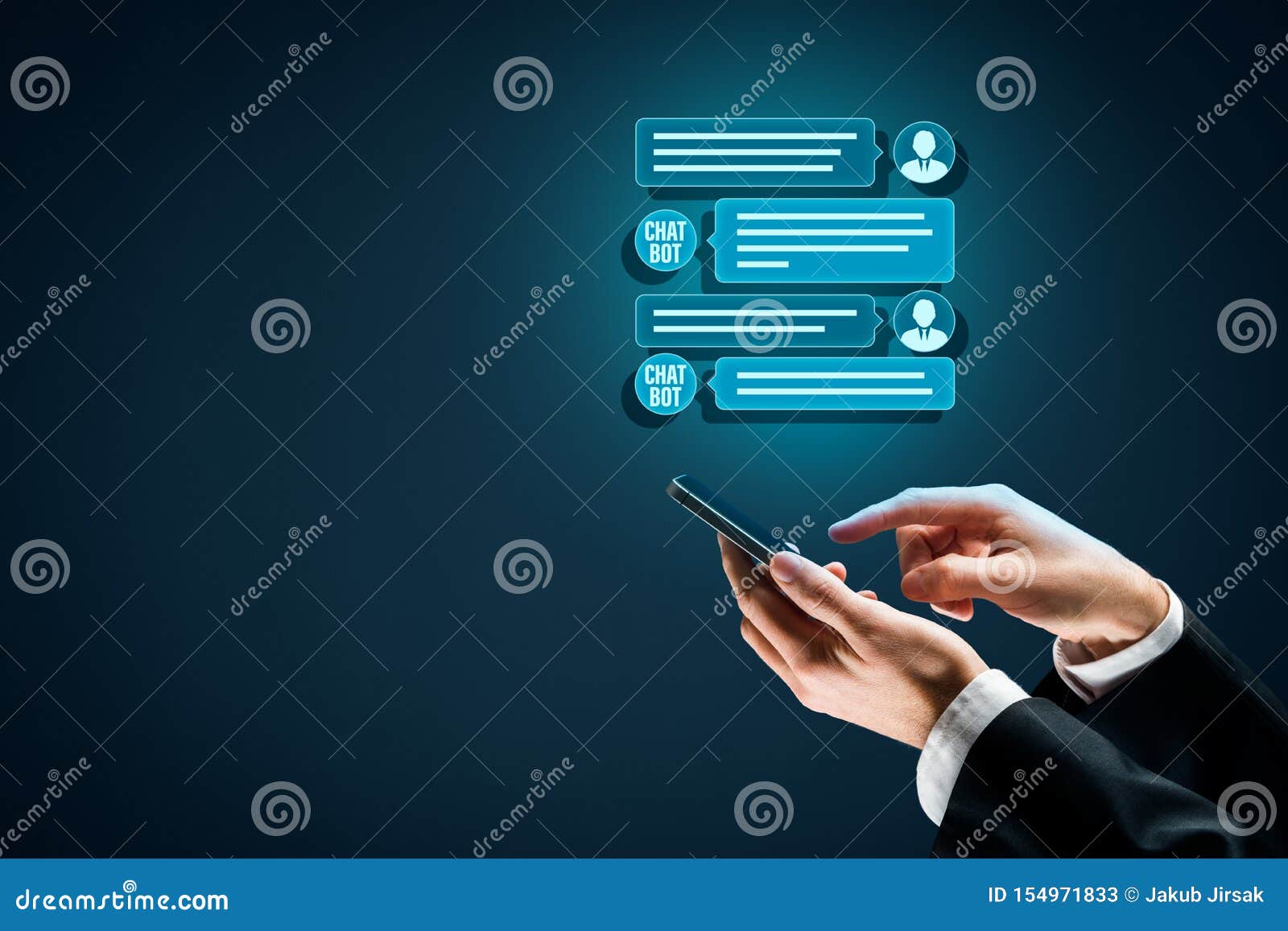 Chatbot Smart Phone Artificial Intelligence Stock Image - Image of ...