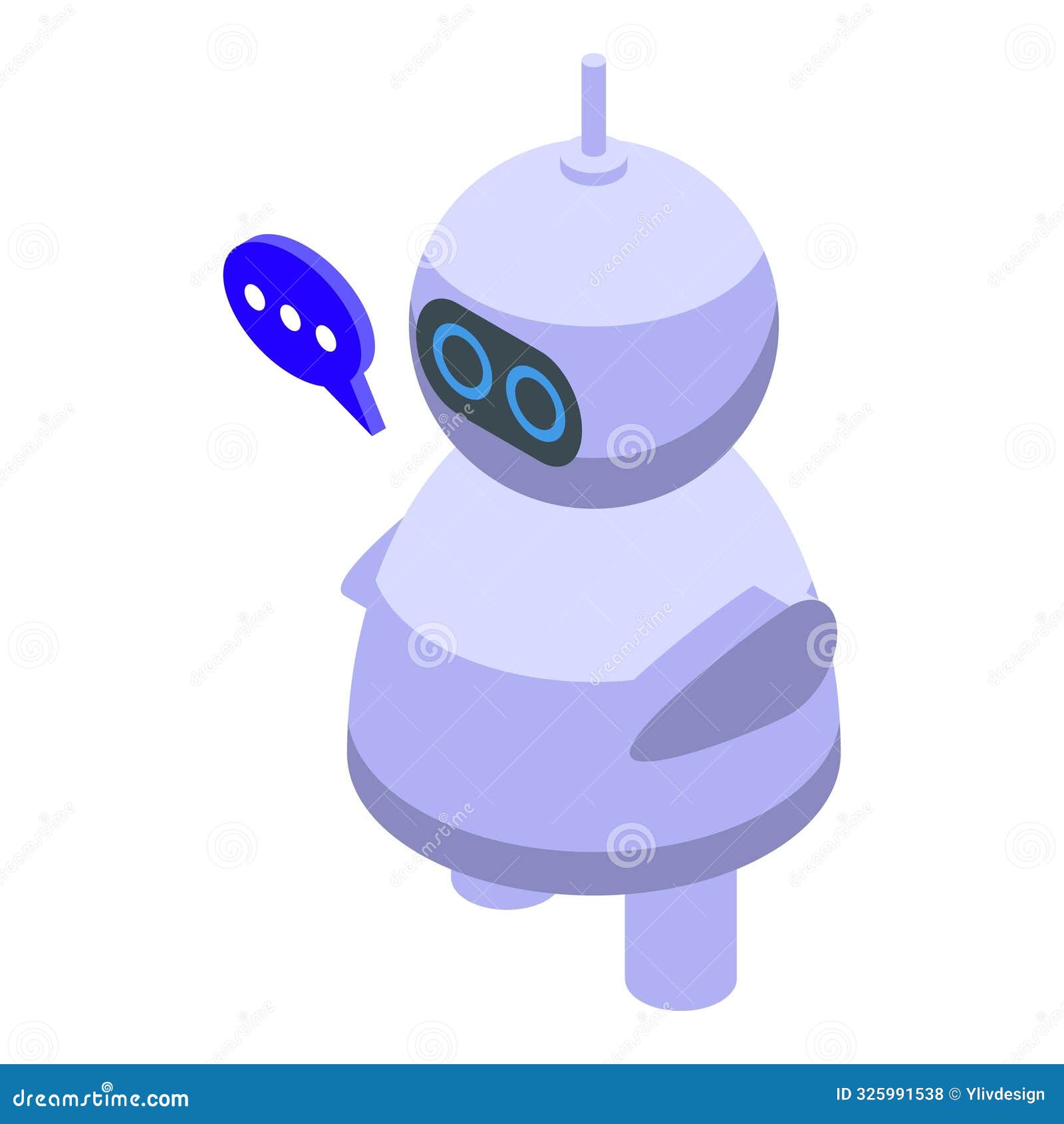 Chatbot Speaking with Speech Bubble is Giving Information Stock Vector ...