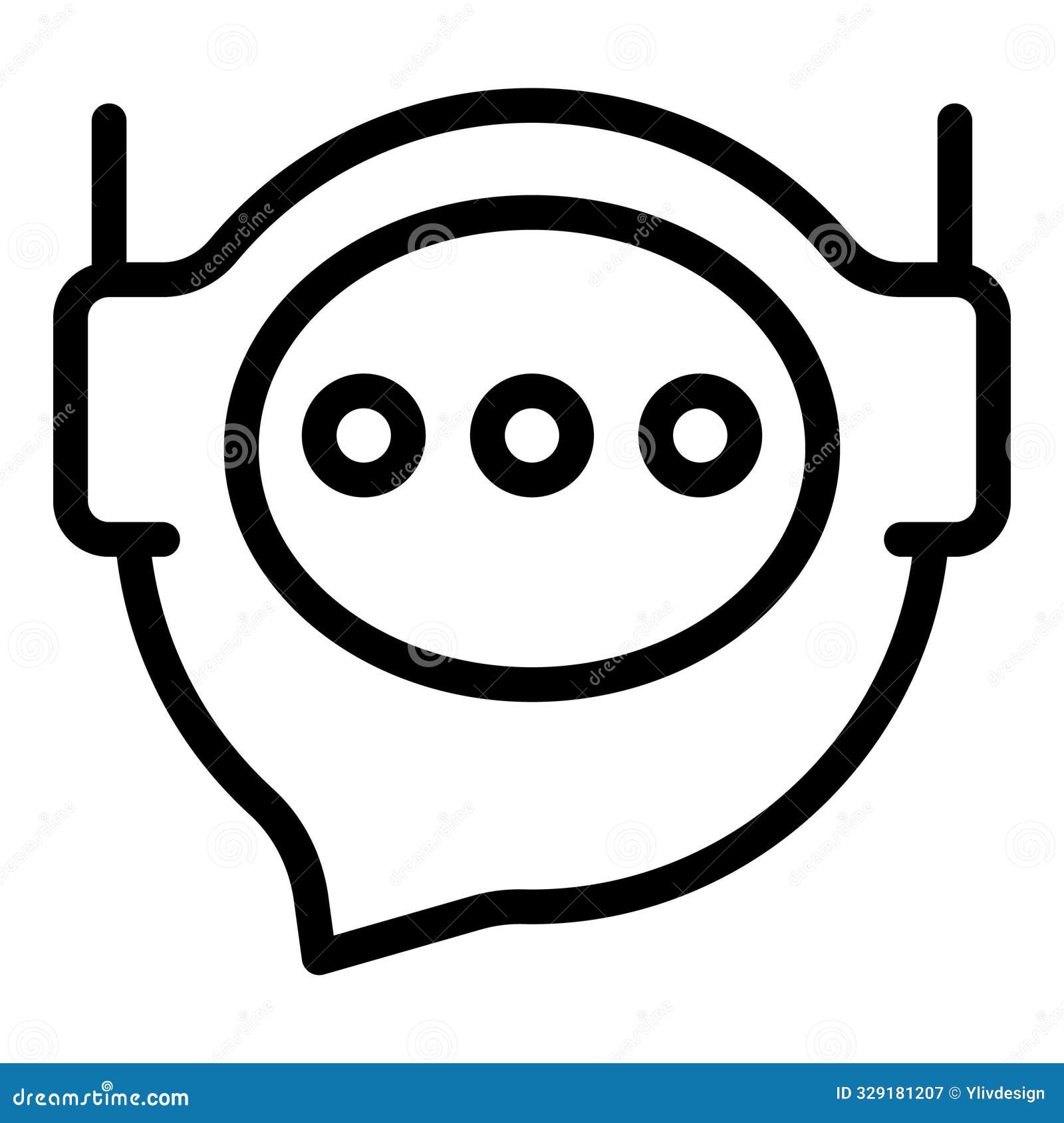 Chatbot Speaking with Three Dots Showing Listening Mode Stock ...