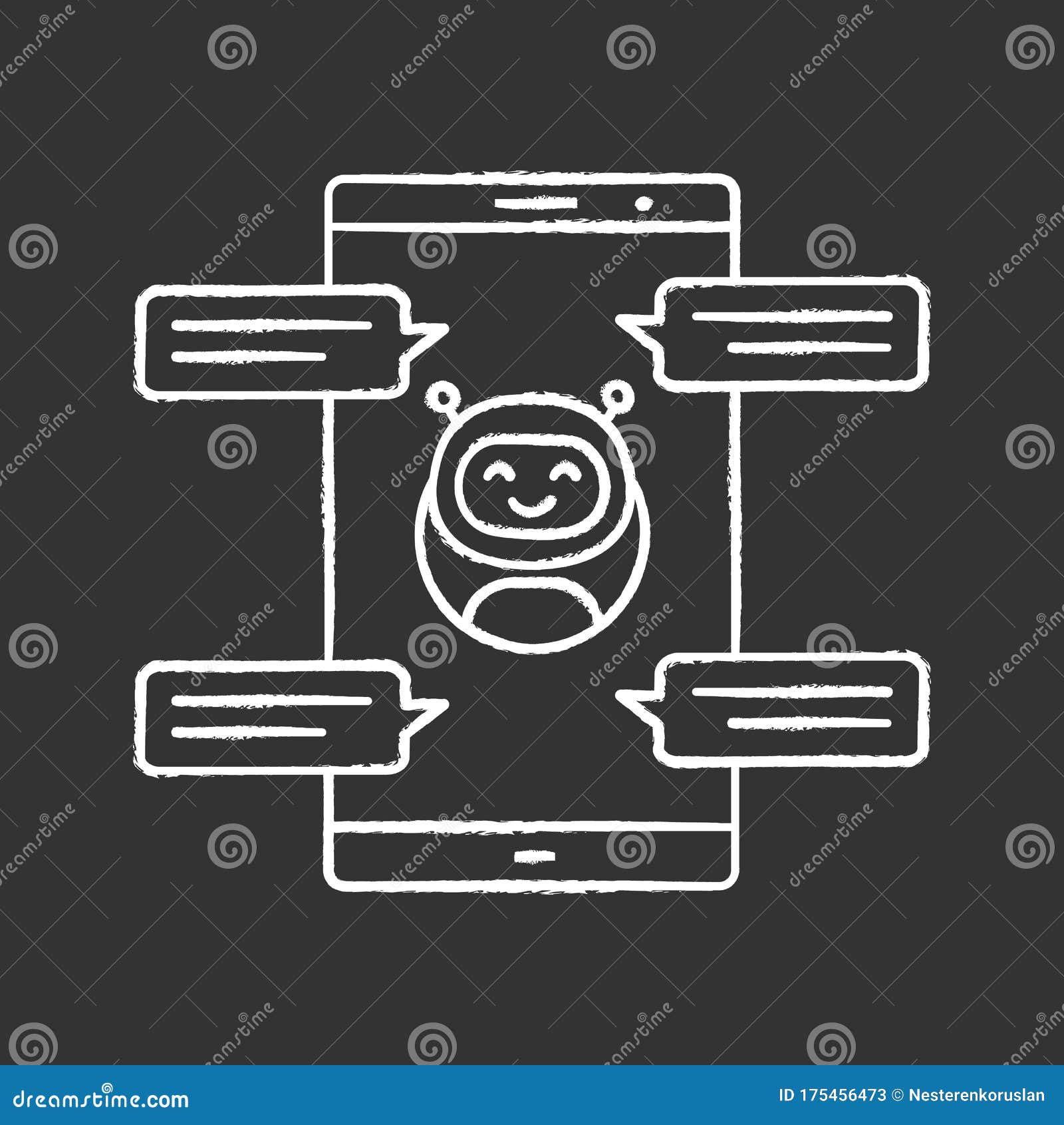 Chatbot with Speech Bubbles Chalk Icon Stock Vector - Illustration of ... Chatbot with Speech Bubbles Chalk Icon Stock Vector - Illustration of ...