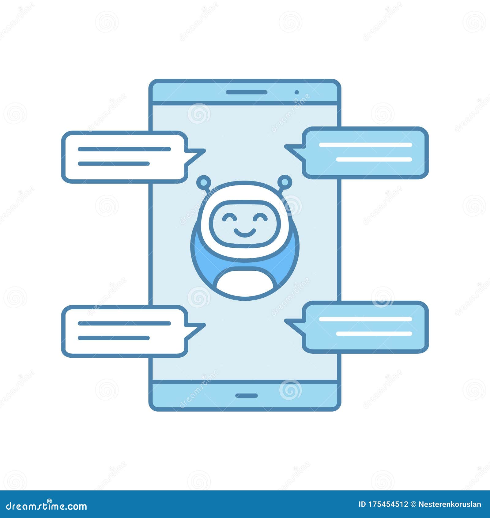 Chatbot with Speech Bubbles Color Icon Stock Vector - Illustration of ... Chatbot with Speech Bubbles Color Icon Stock Vector - Illustration of ...