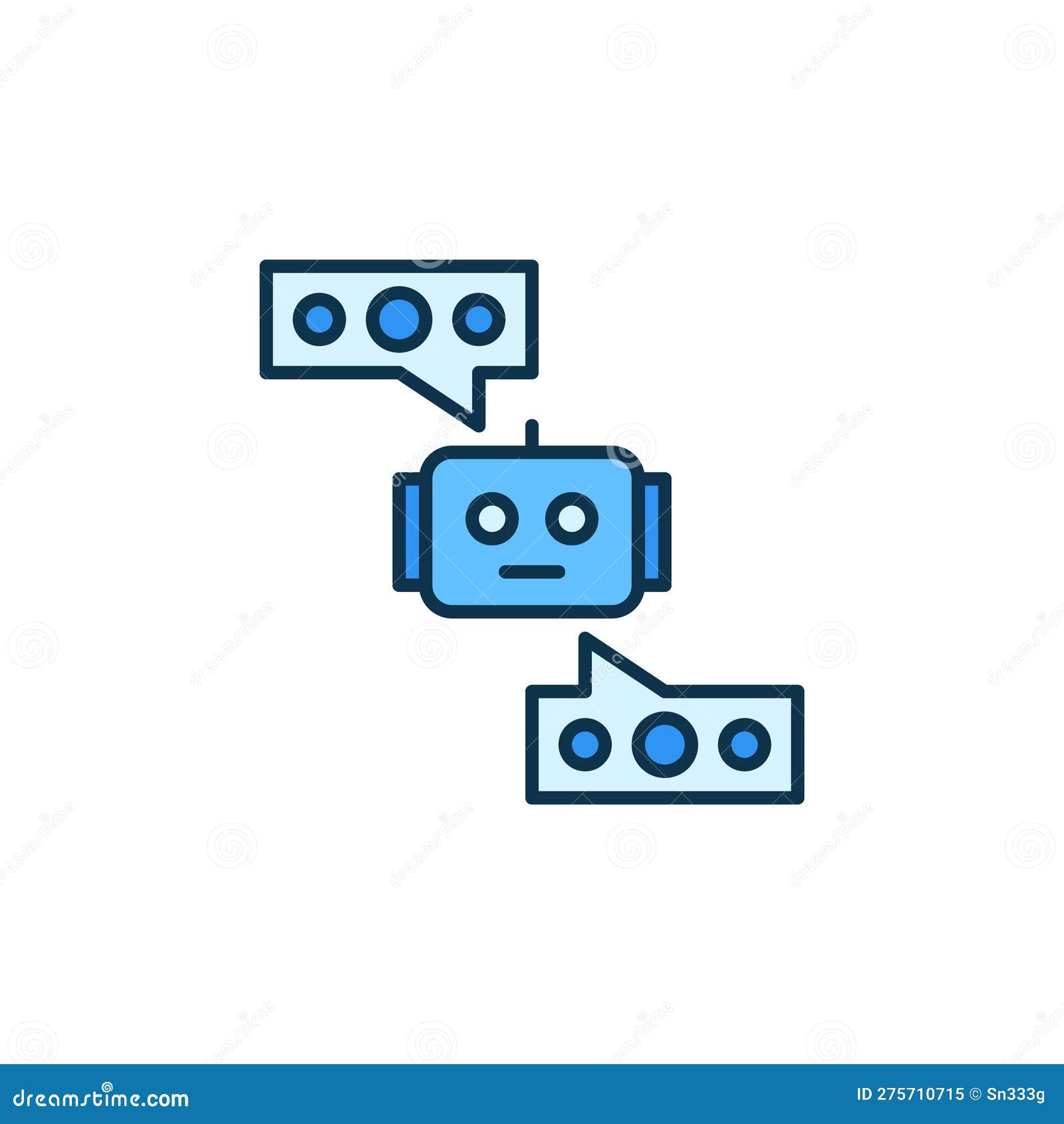 Chatbot and Speech Bubbles Vector Online Chat Conversation Colored Icon ... Chatbot and Speech Bubbles Vector Online Chat Conversation Colored Icon ...