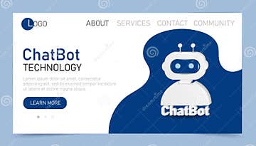 Chatbot Technology Landing Page or Website Template. Chatbot App Development, Bot Development ...