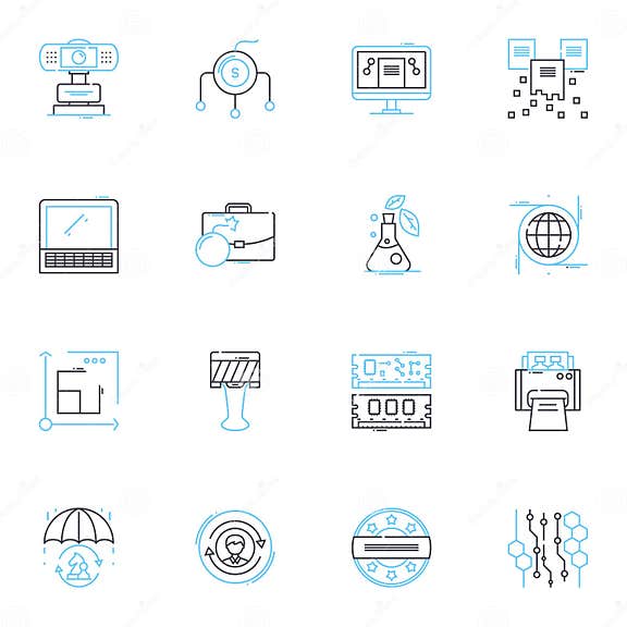 Chatbot Technology Linear Icons Set. Artificial Intelligence, NLP ...