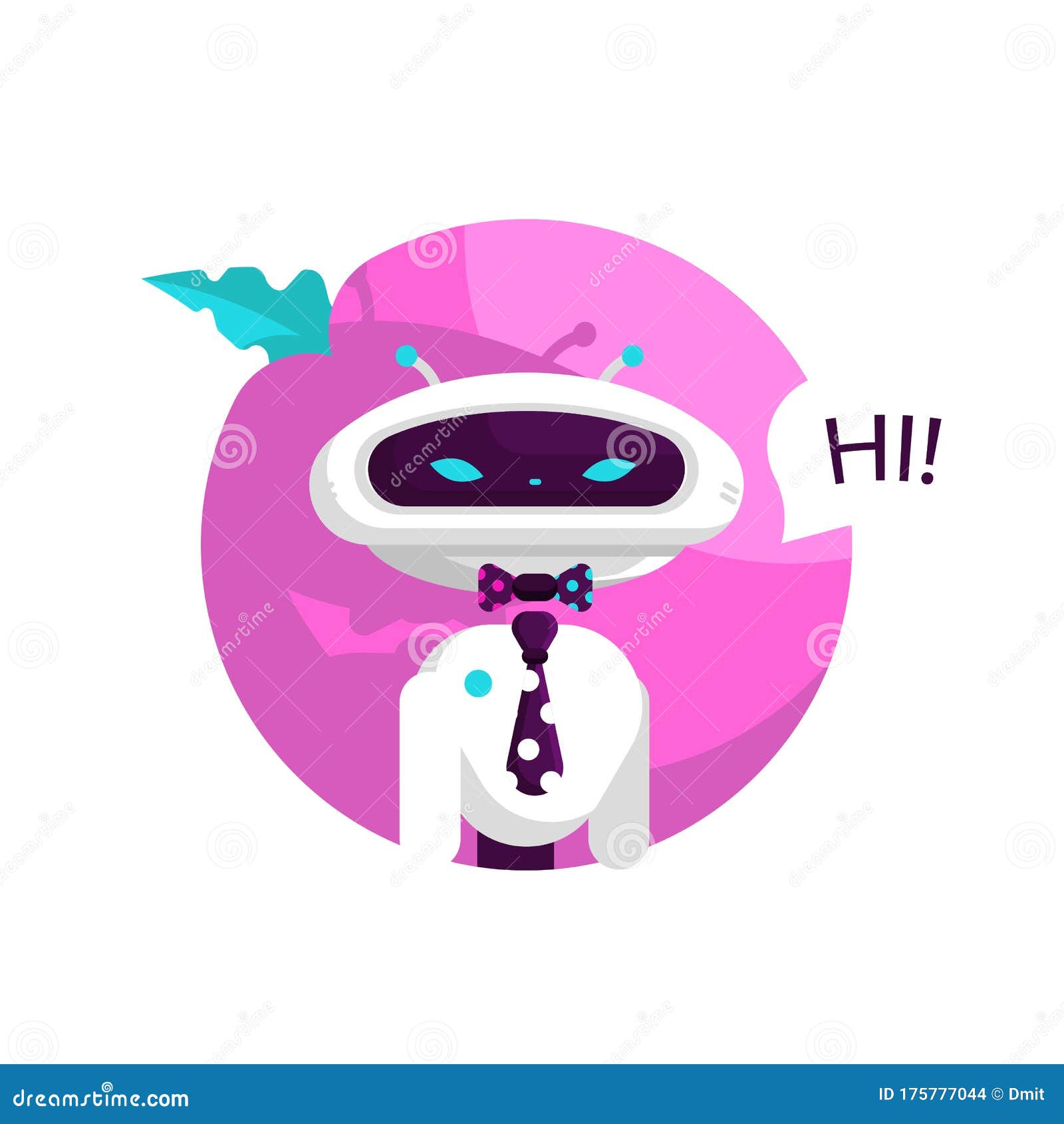 Chatbot Saying Hi App Icon Cartoon Vector | CartoonDealer.com #175553999
