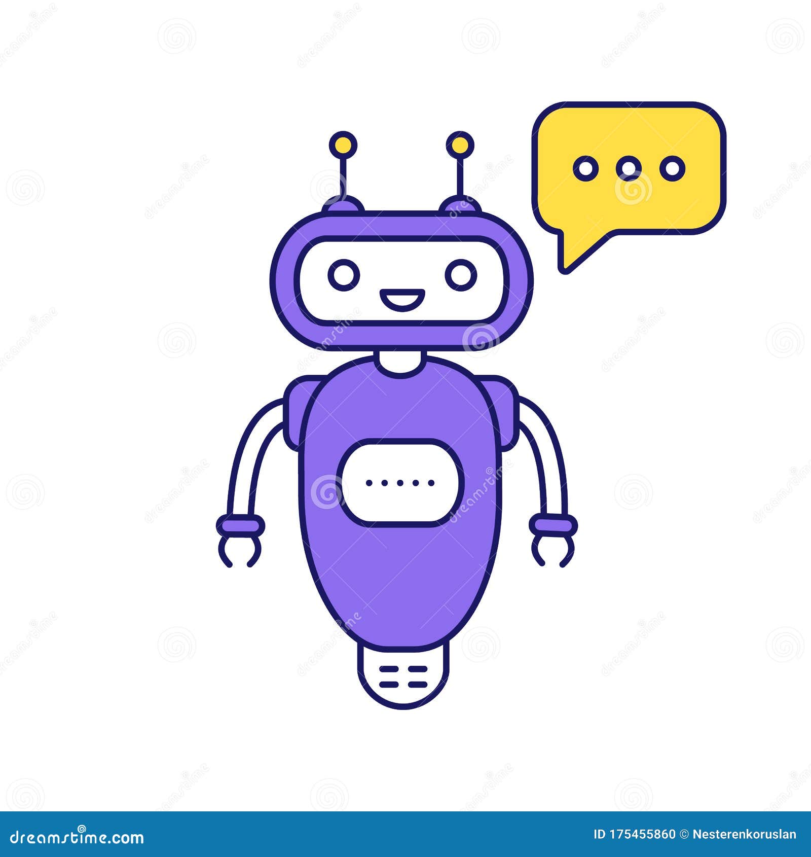 Chatbot Typing Answer Color Icon Stock Vector - Illustration of ...