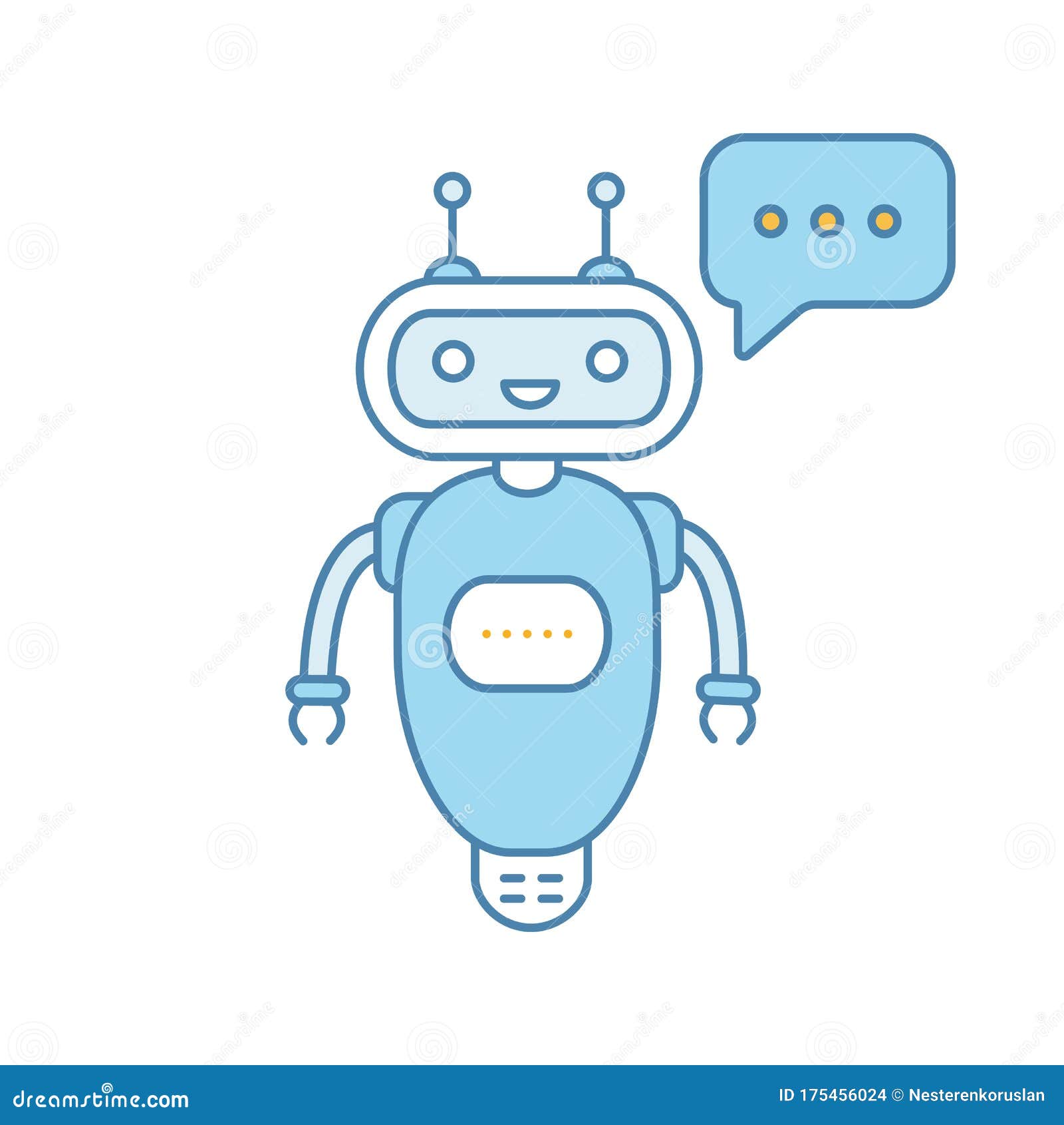 Chatbot Typing Answer Color Icon Stock Vector - Illustration of chat ...