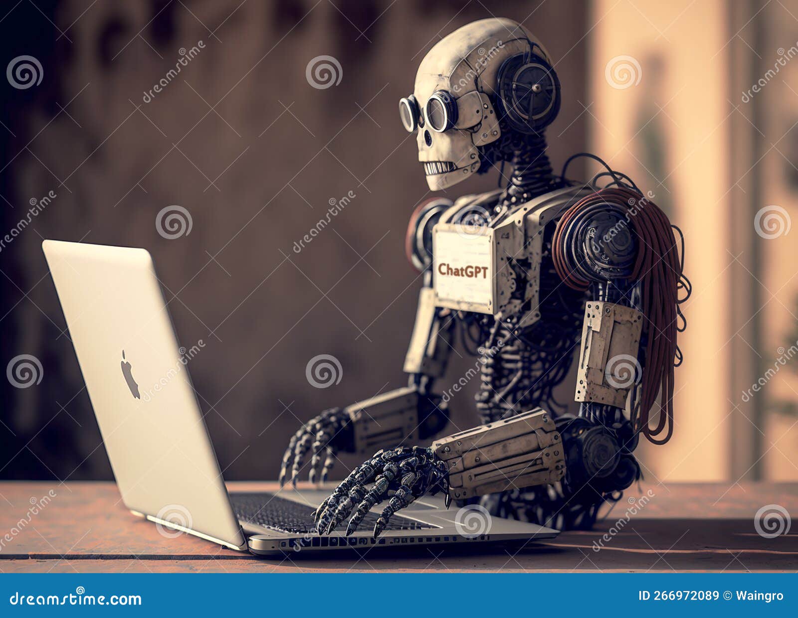 Chatbot Typing Text Using ChatGPT Stock Image | CartoonDealer.com ...